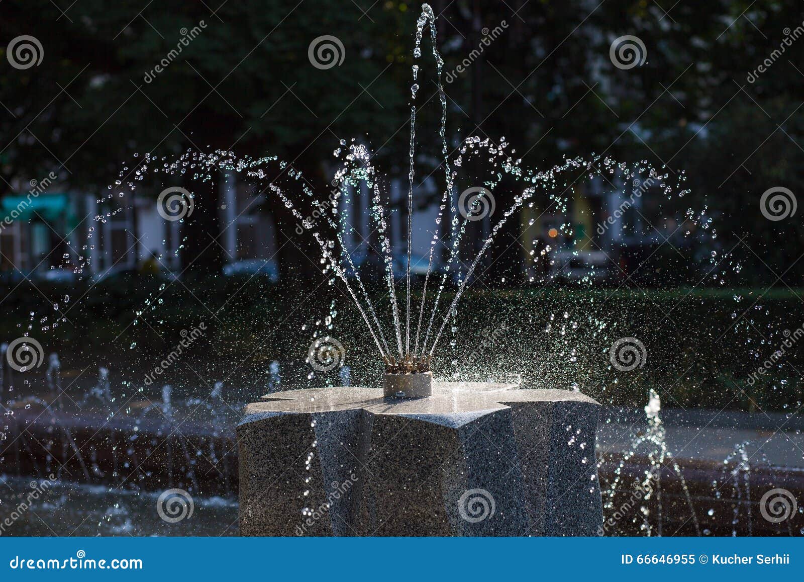 Water Stream Splashing on Ground Stock Image - Image of clear, summer ...