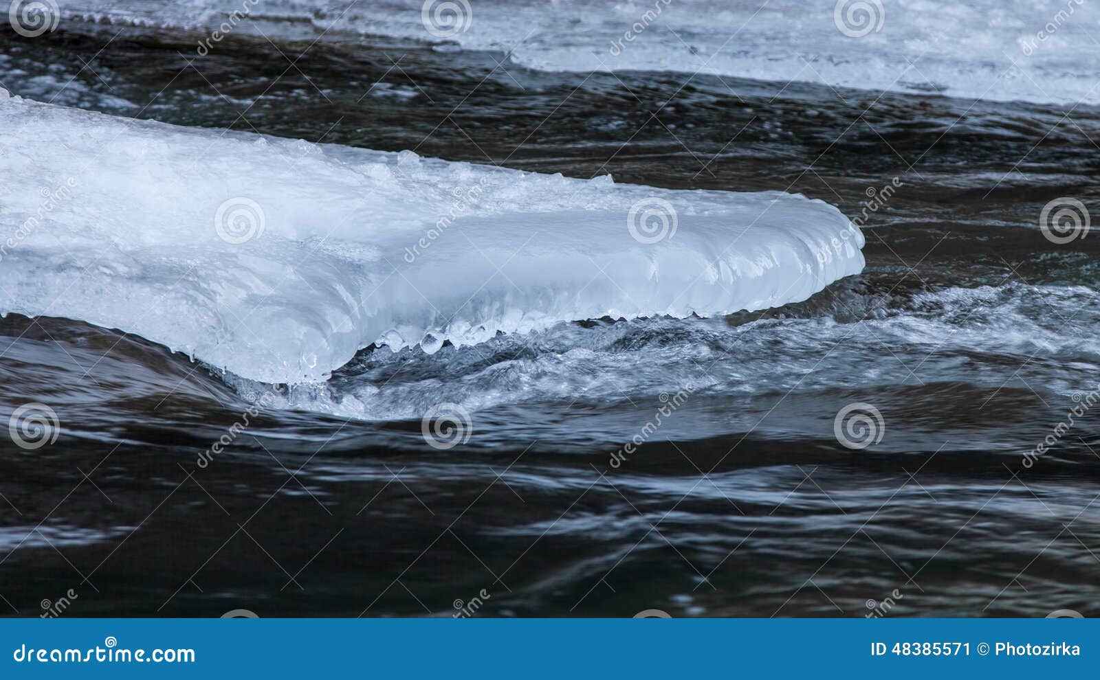 Water stream under ice stock image. Image of scene, froth - 48385571