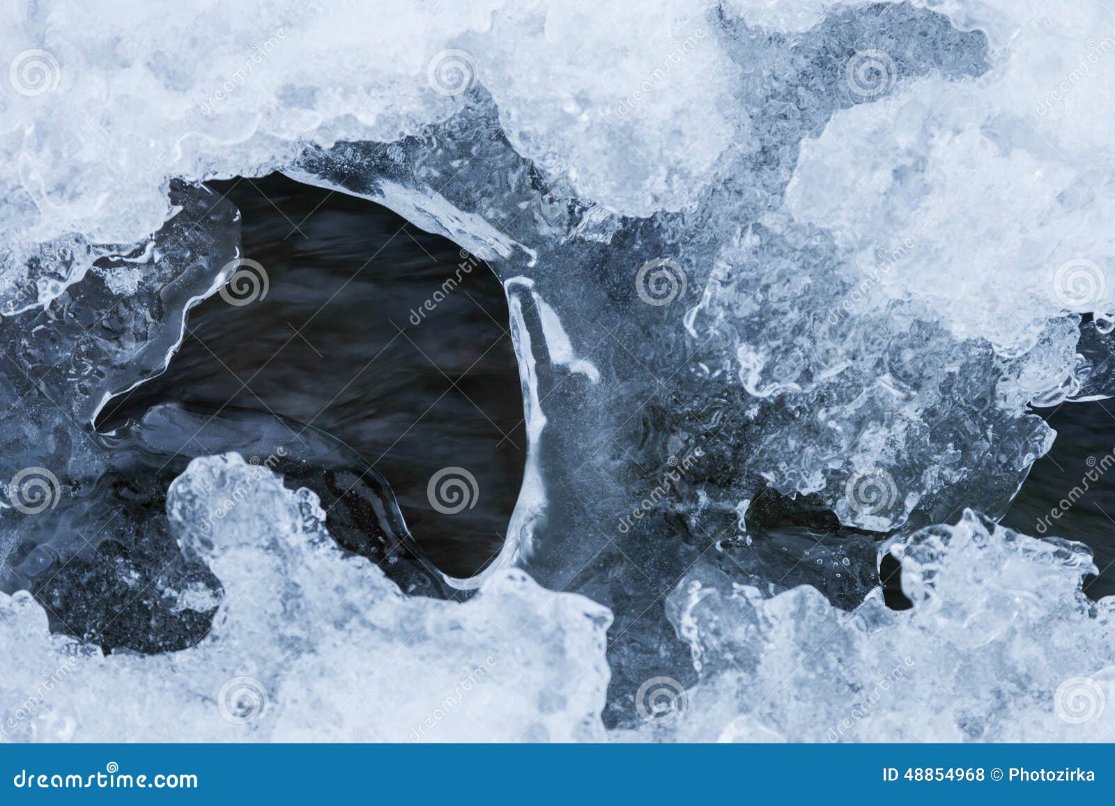 Water stream under ice stock photo. Image of frosty, fresh - 48854968