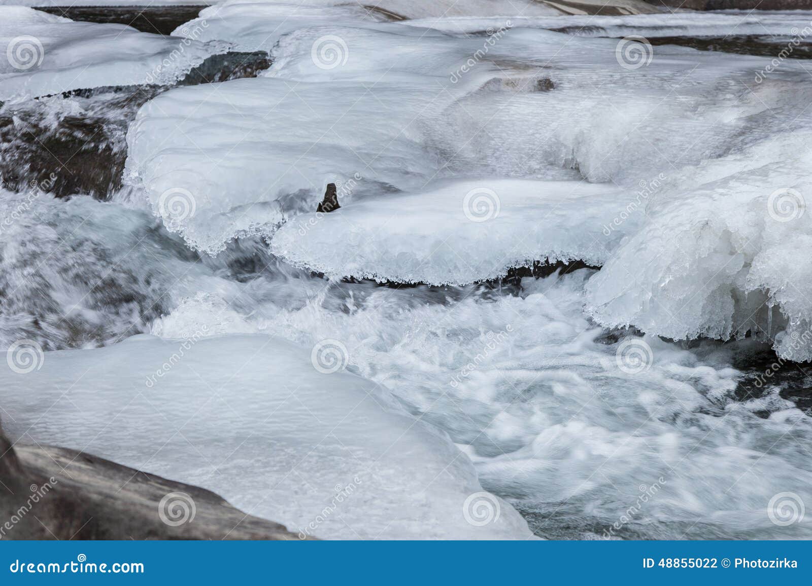 Water stream under ice stock photo. Image of cool, north - 48855022