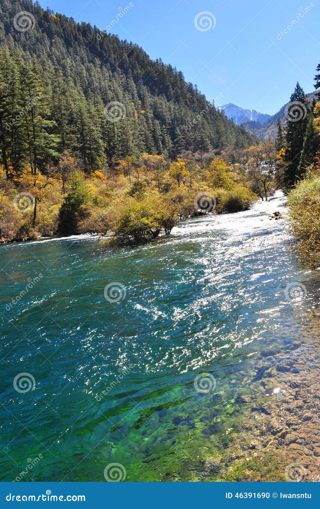 Water Streaming Down the River from Waterfall Stock Photo - Image of ...