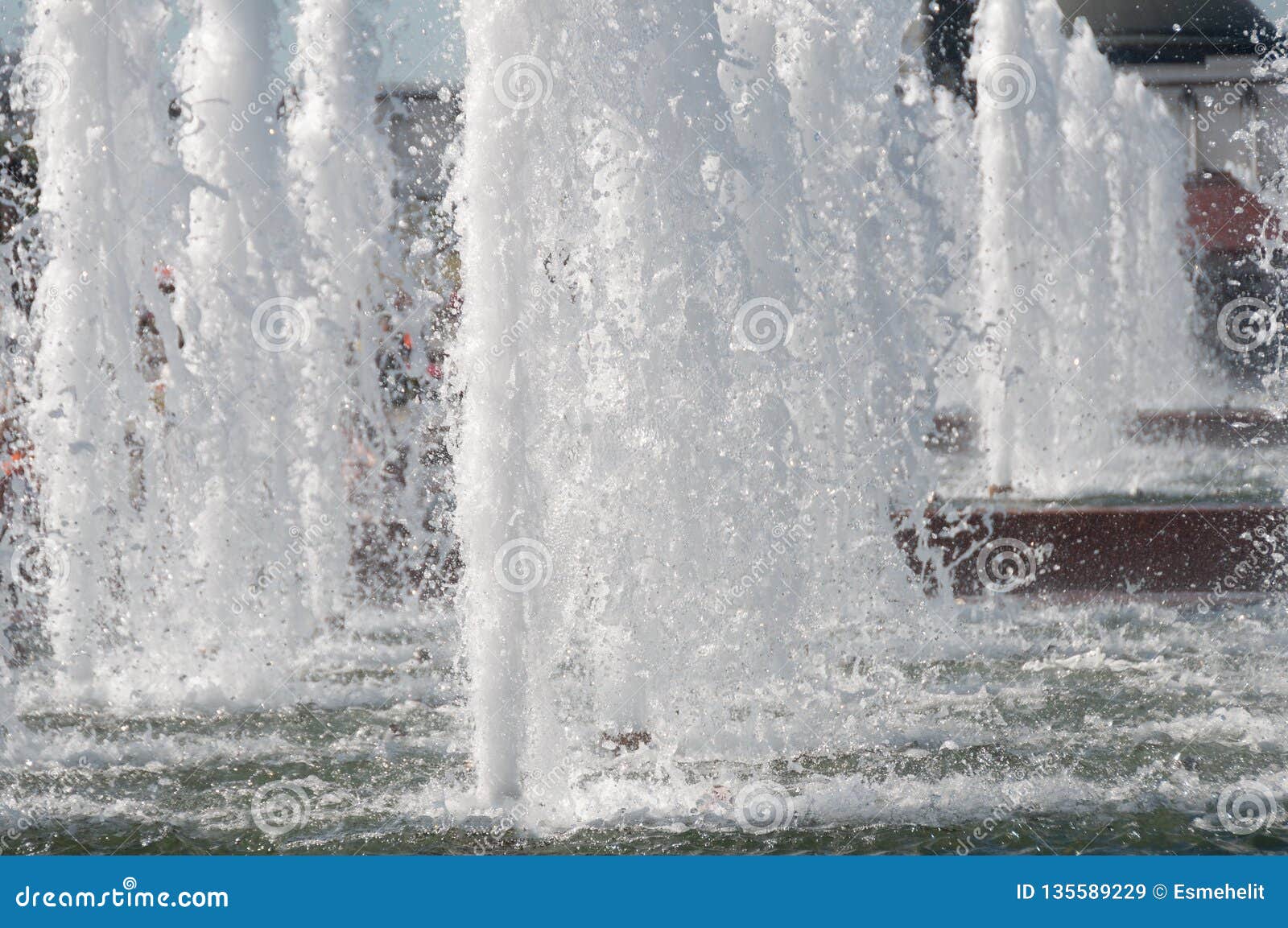 Water Streams, Fountain Springs Close Up Background Stock Image - Image ...