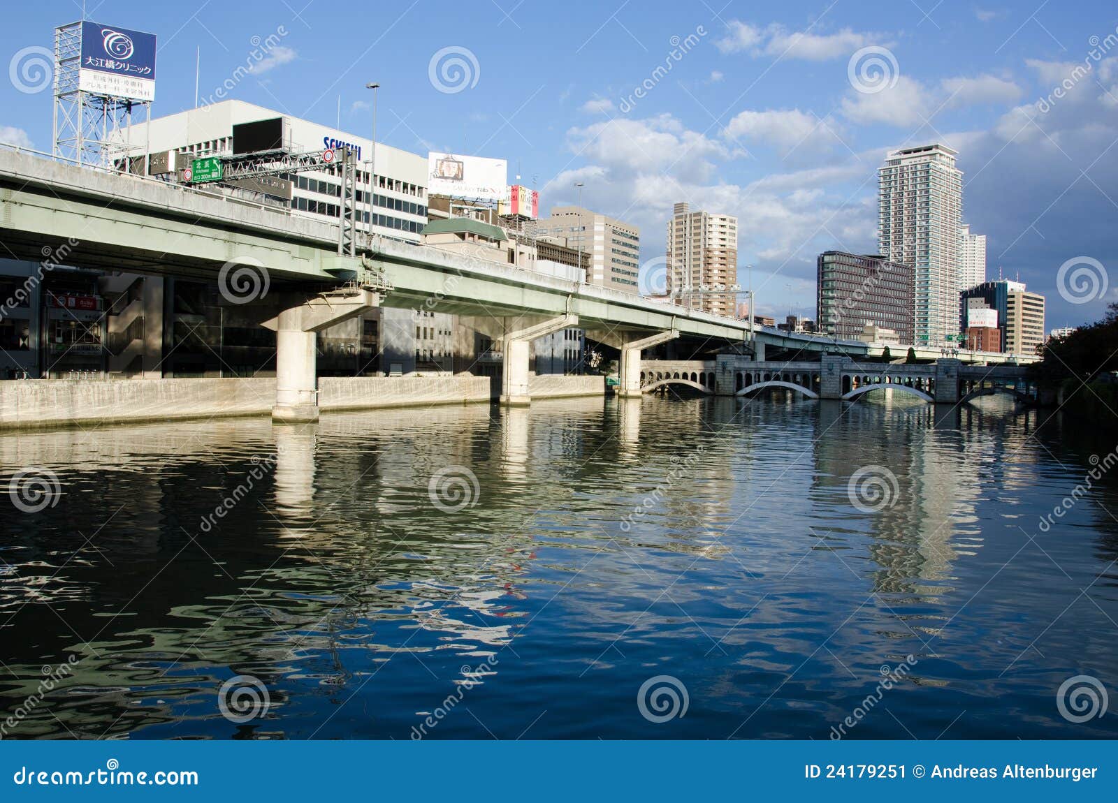 Water and street in Osaka editorial photo. Image of osaka - 24179251