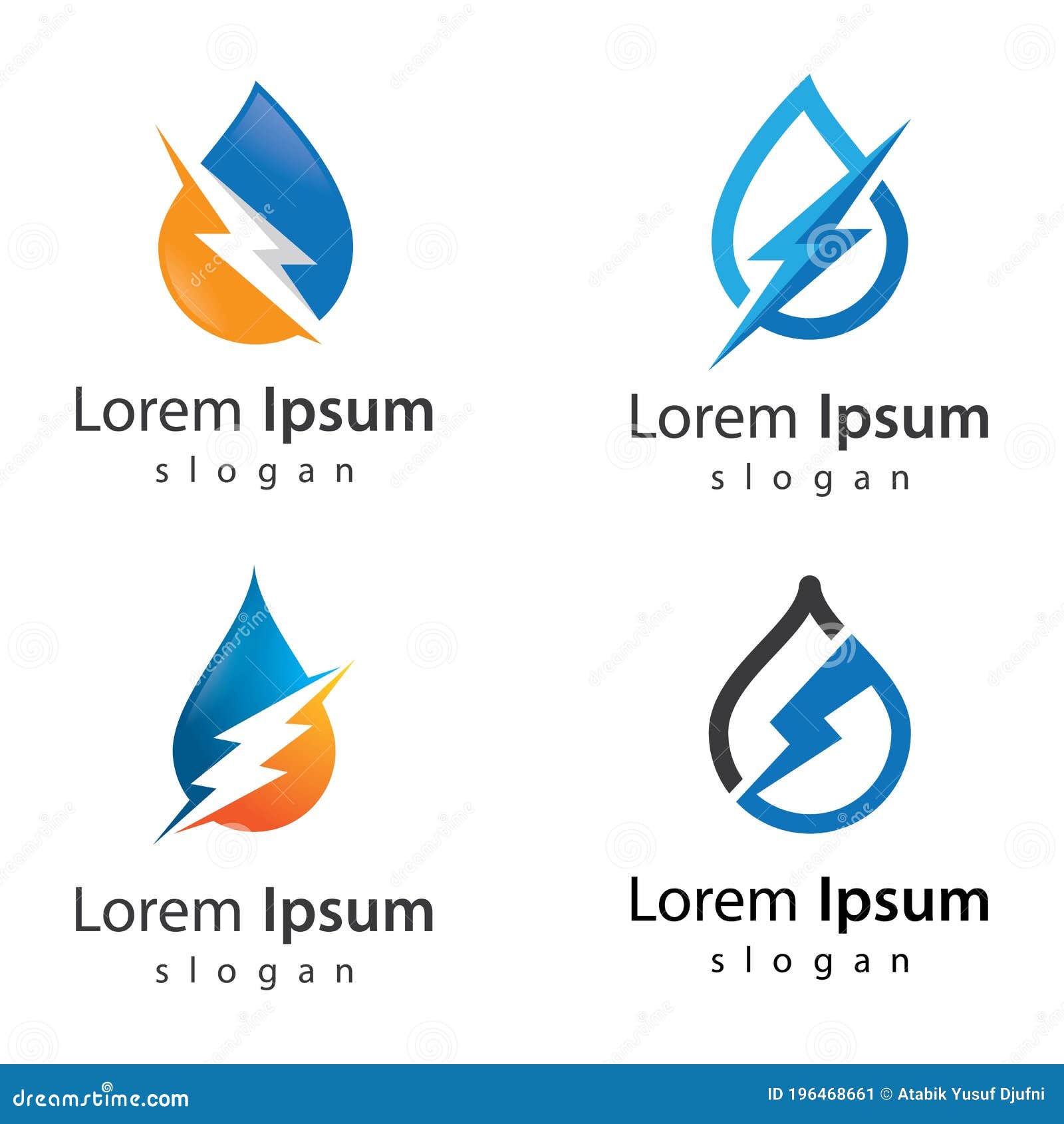 Water strom logo design stock vector. Illustration of flash - 196468661