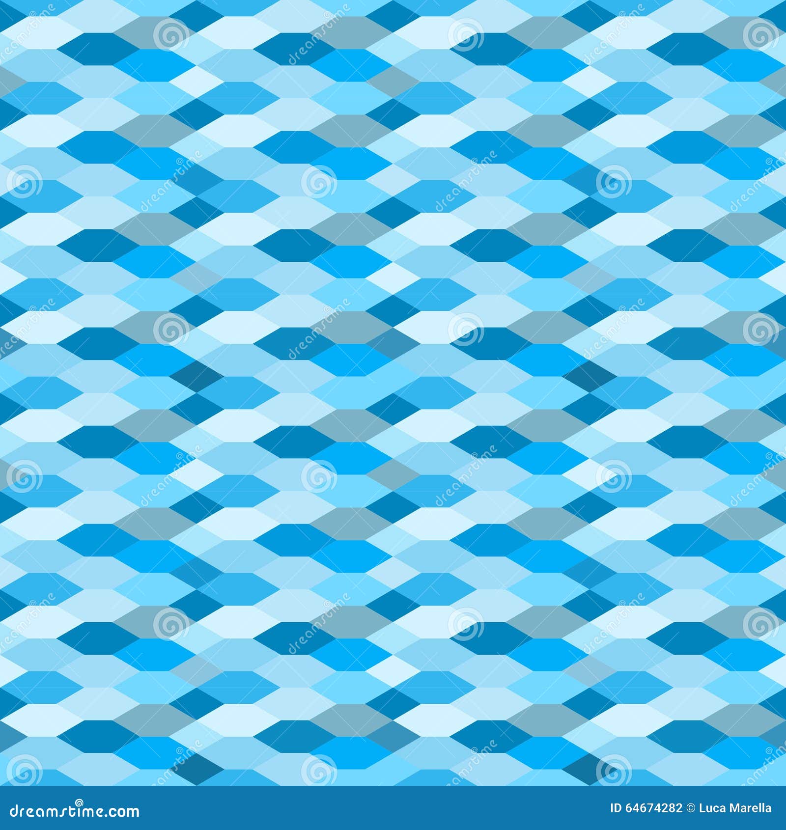 Water Style Flat Seamless Pattern Stock Vector - Illustration of ...