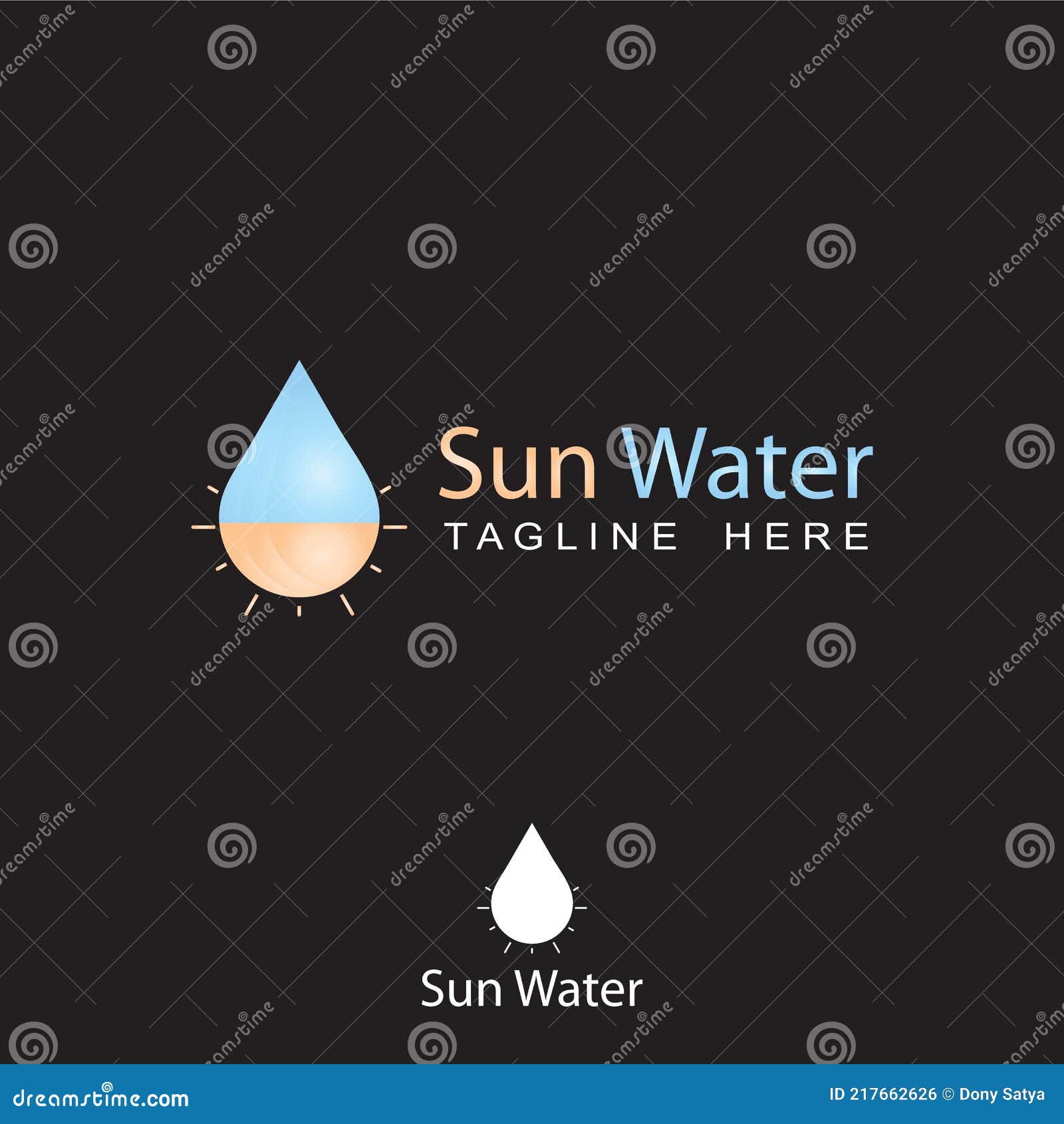 Water and Sun Logo Template Design Vector Stock Vector - Illustration ...