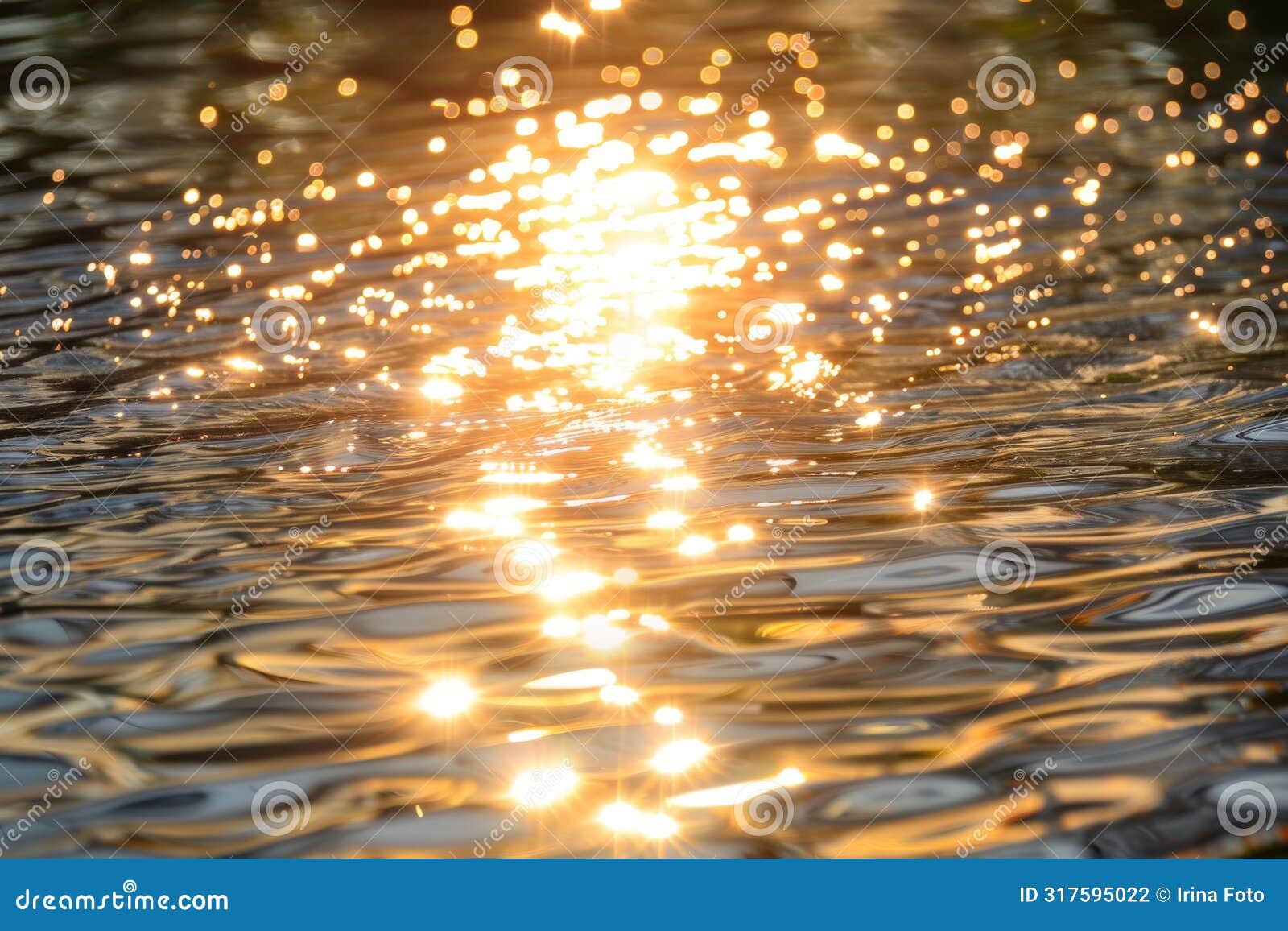 Water with Sunlight Reflections at Sunset Stock Photo - Image of ...