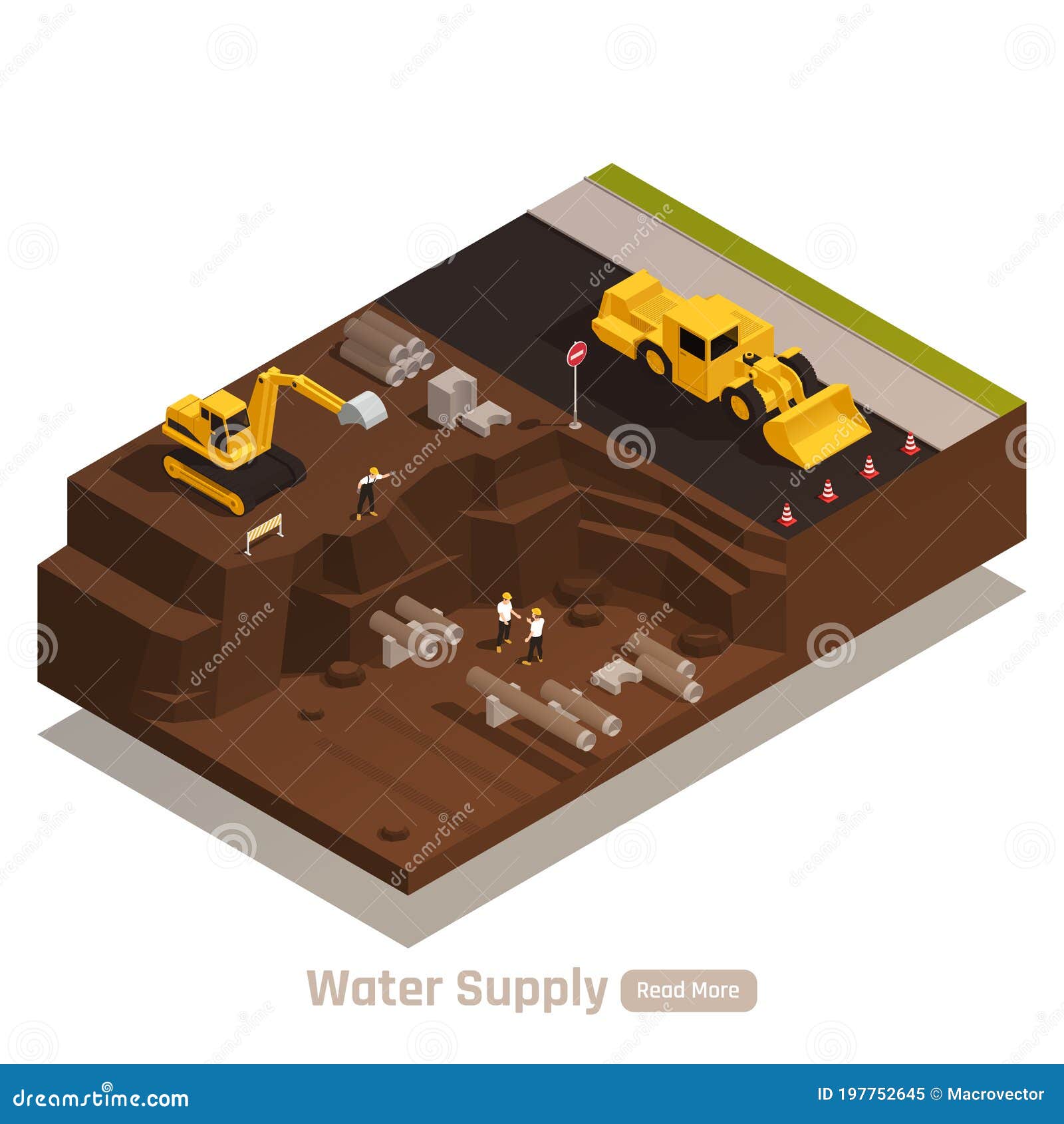 Water Supply Isometric Composition Stock Vector - Illustration of page ...