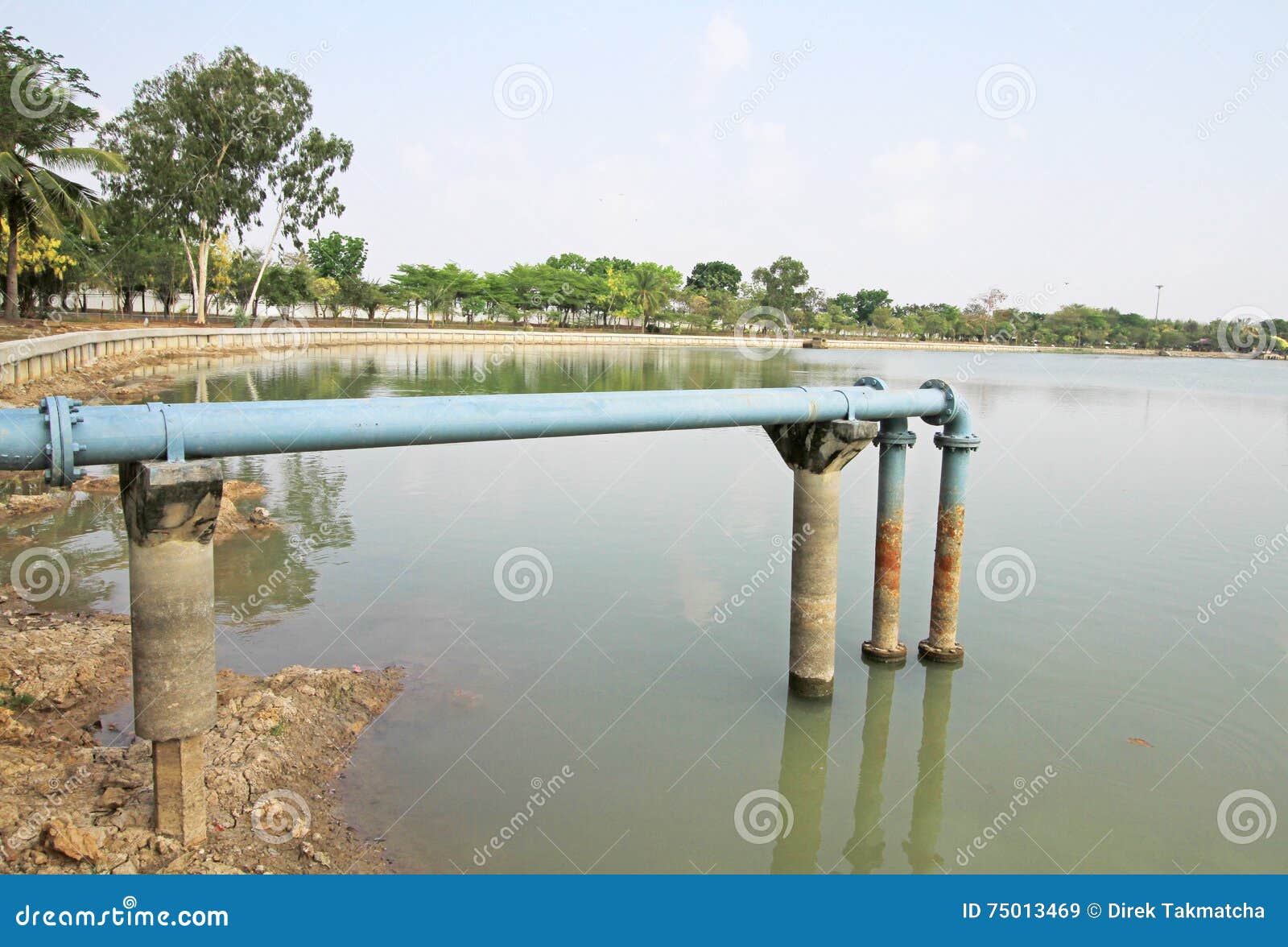 Water supply pipe stock image. Image of wall, flow, concrete - 75013469