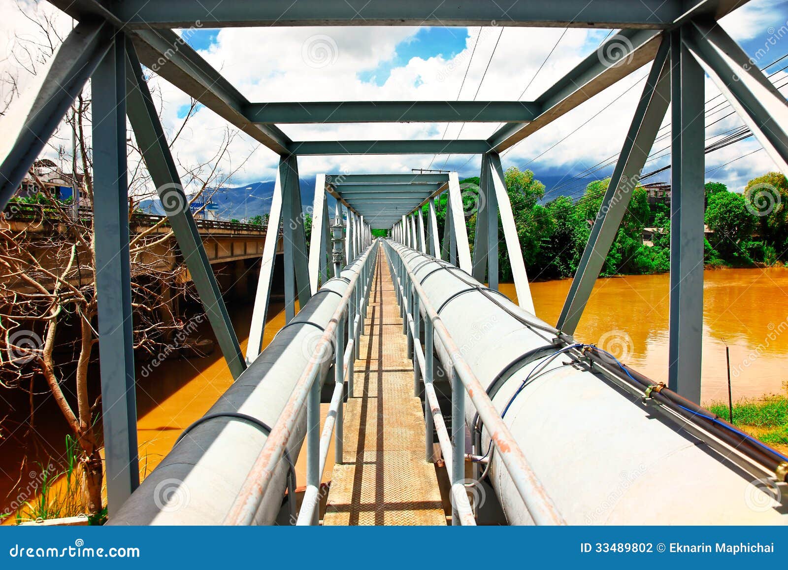 Water supply pipeline stock photo. Image of iron, industry - 33489802