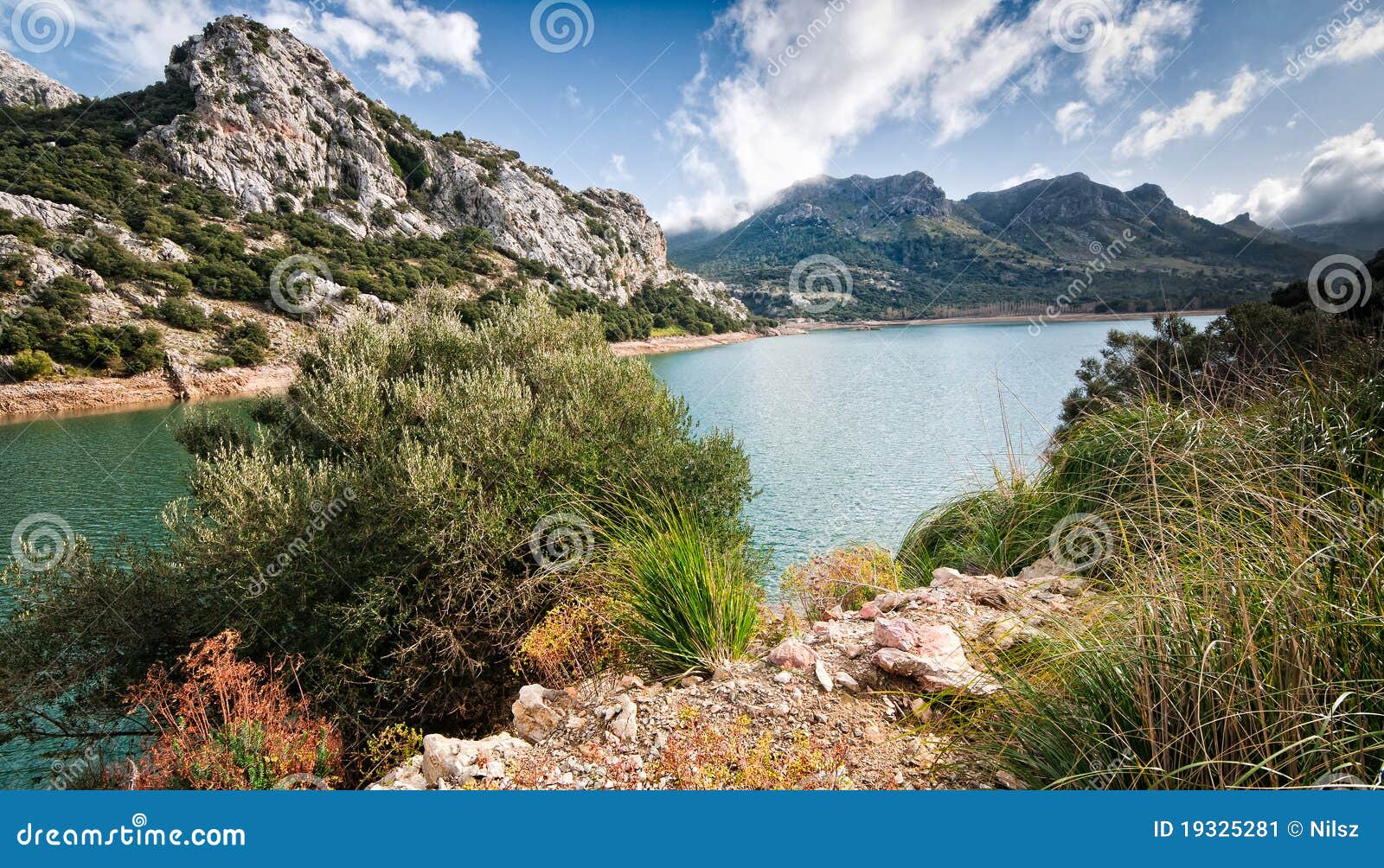 Water Supply Reservoir Majorca Gorg Blau Stock Image - Image of ...