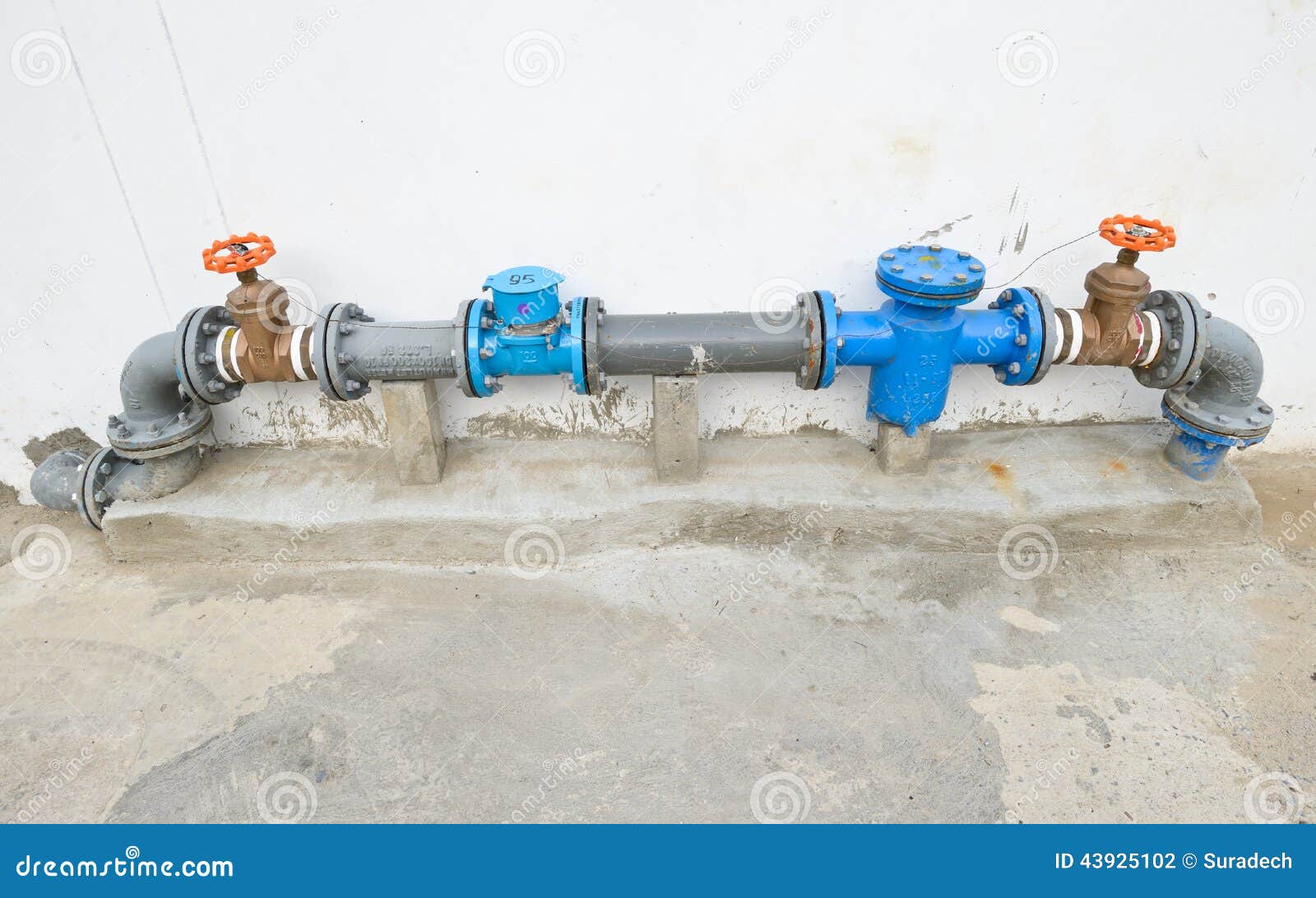 Water supply valve stock photo. Image of metal, open - 43925102