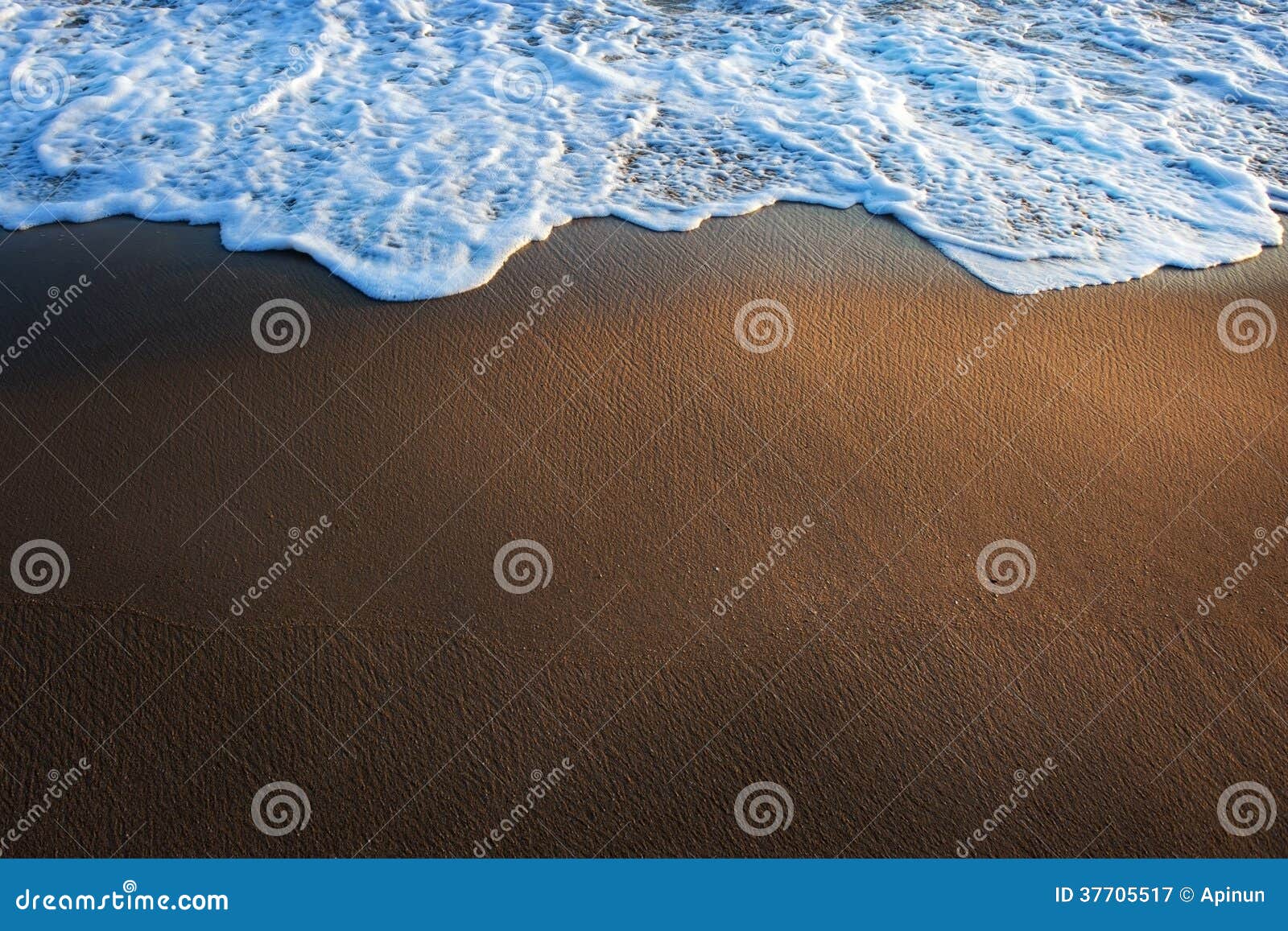 Water surf edge on beach stock image. Image of sandy - 37705517