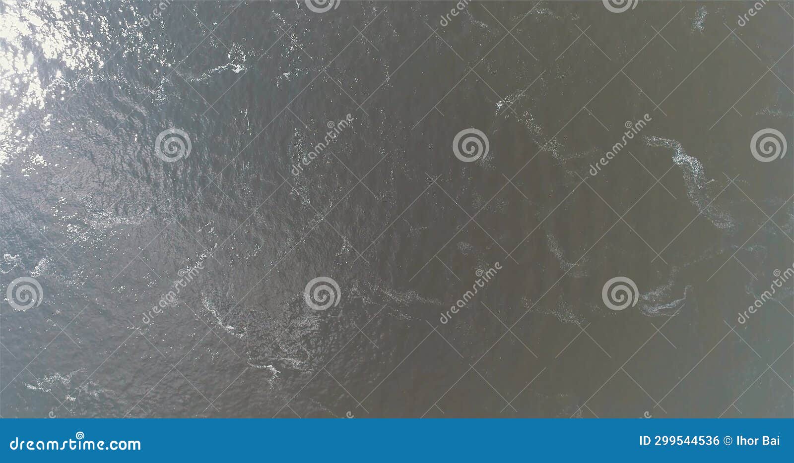 Water Surface from Above, Ripples on the Water. Glare on the Water ...