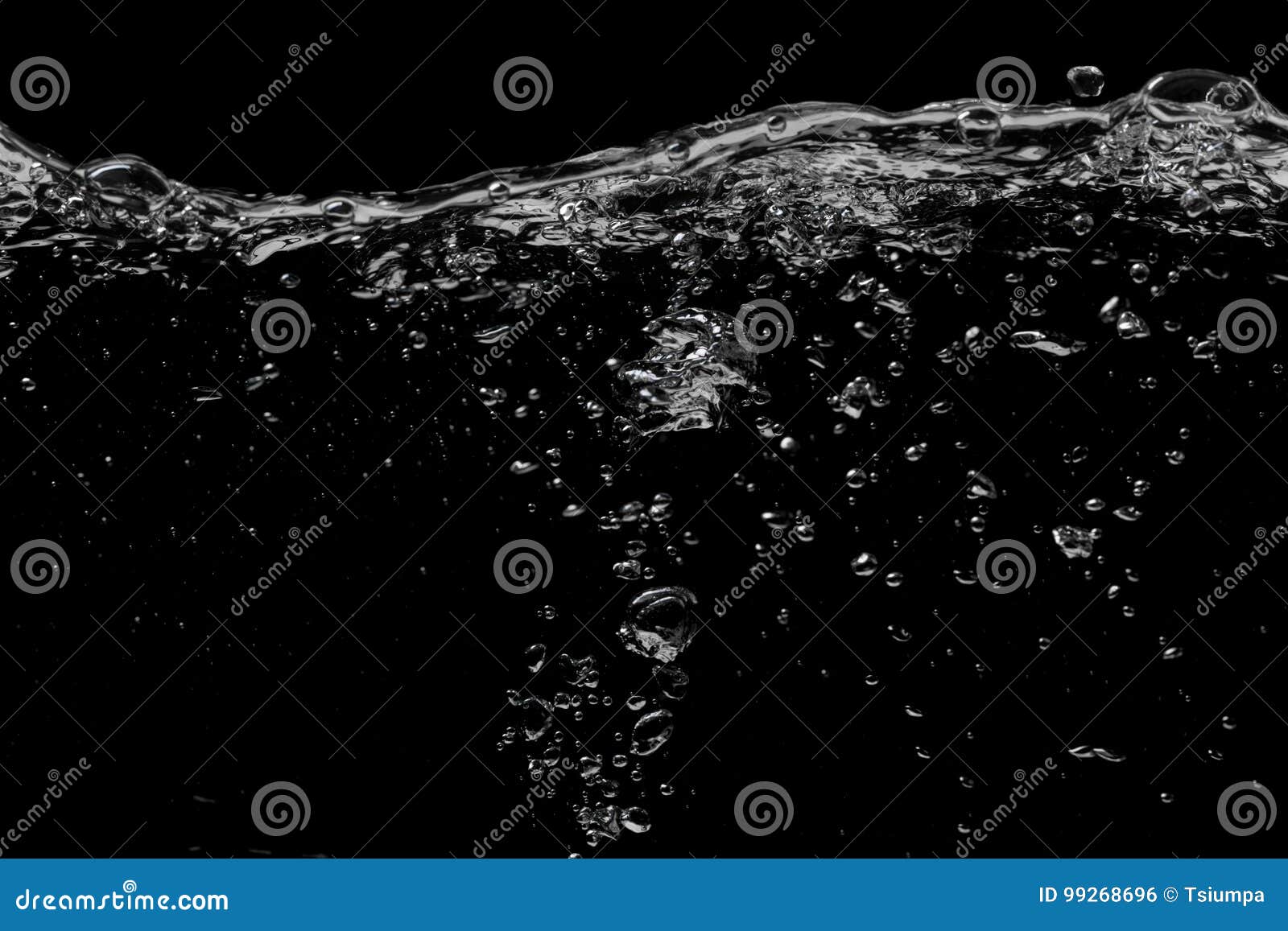Water surface on a black stock photo. Image of cold, flowing - 99268696
