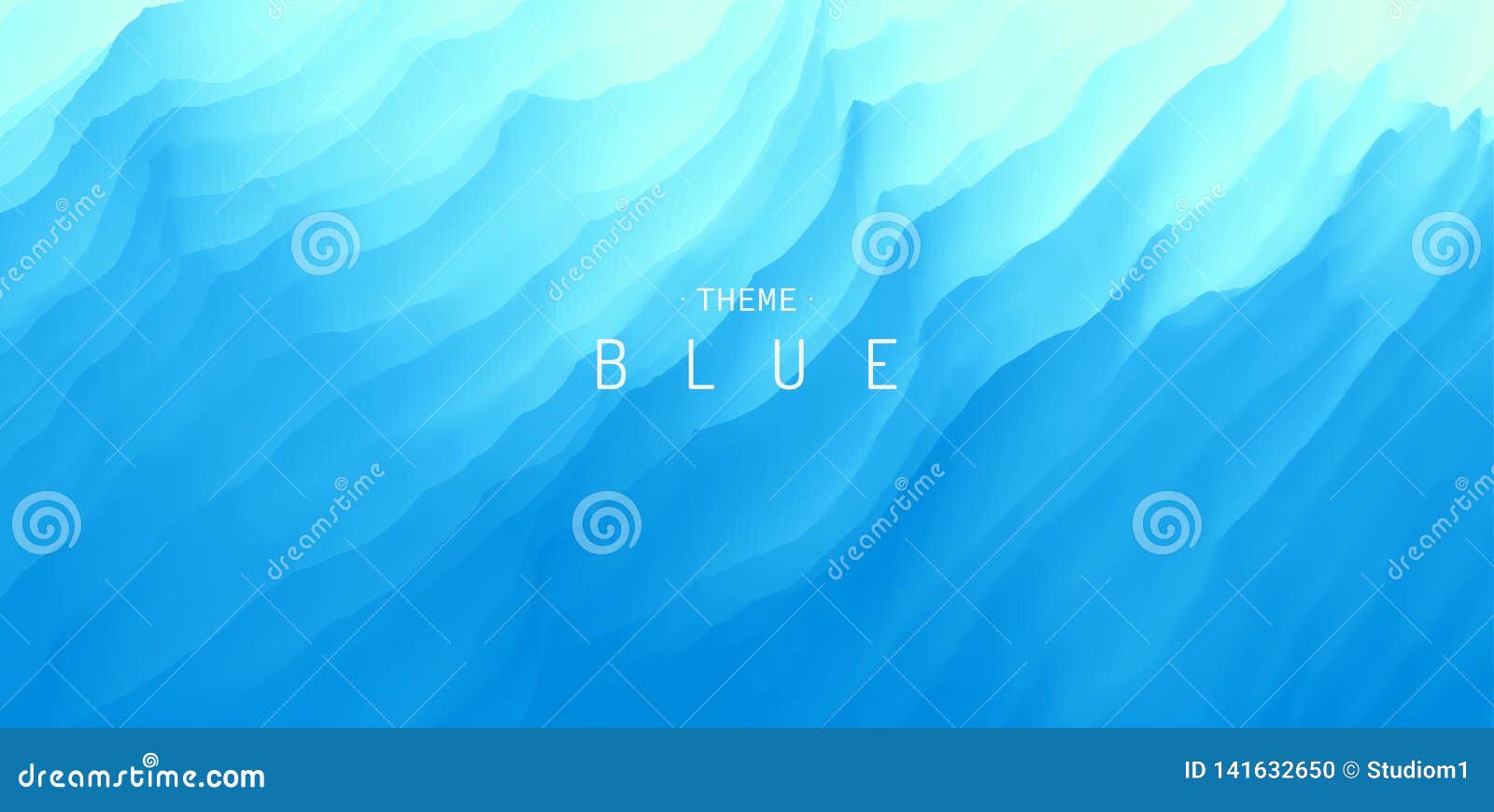 Water Surface. Blue Abstract Background. Vector Illustration for Design ...