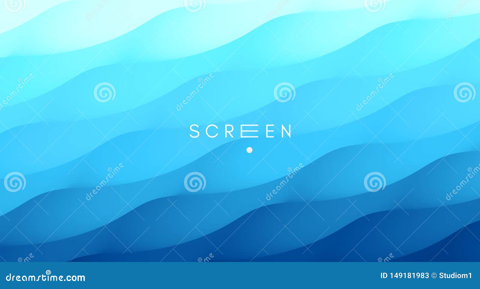 Water Surface. Blue Abstract Background Stock Illustration ...