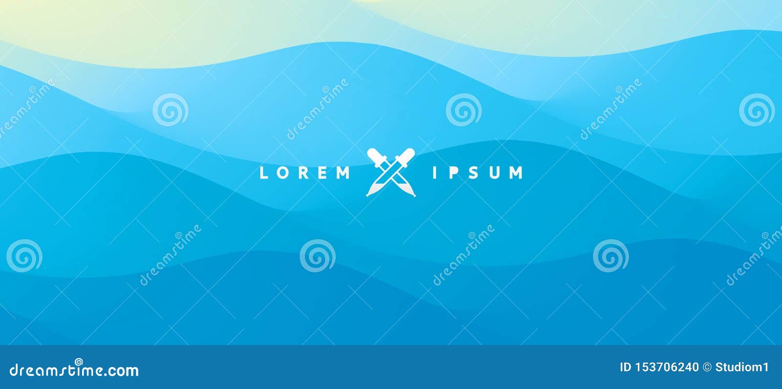 Water Surface. Blue Abstract Background Stock Vector - Illustration of ...