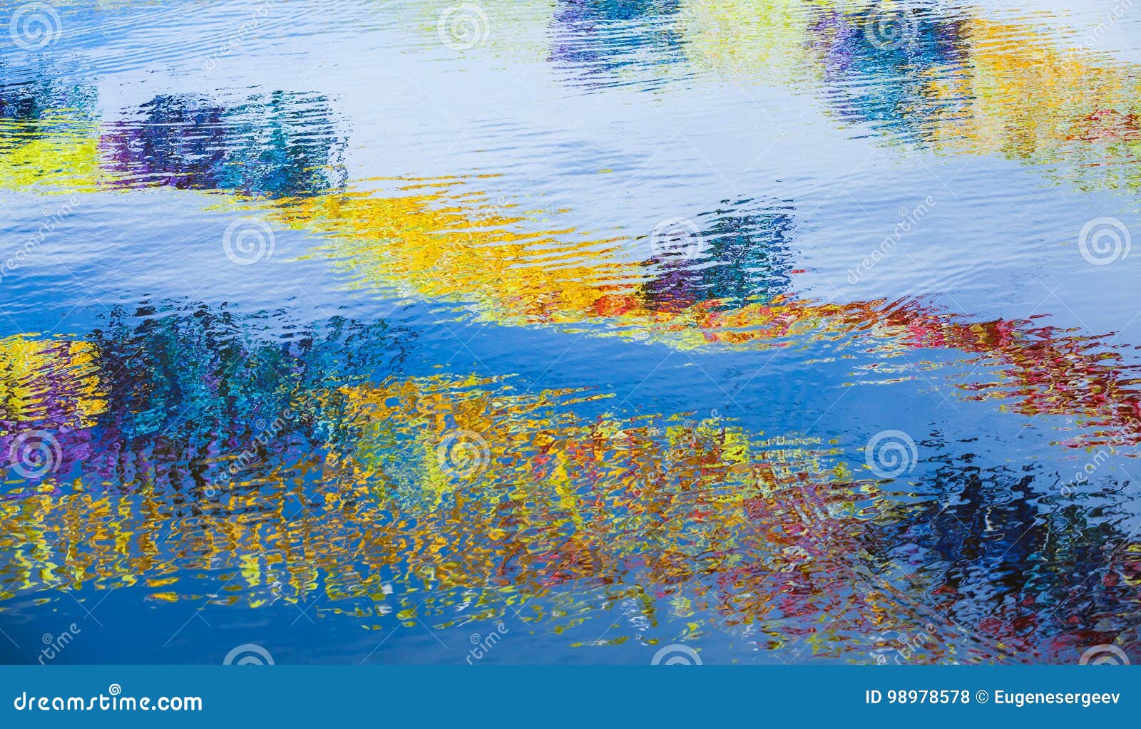 Water Surface with Bright Reflection Stock Photo - Image of pattern ...