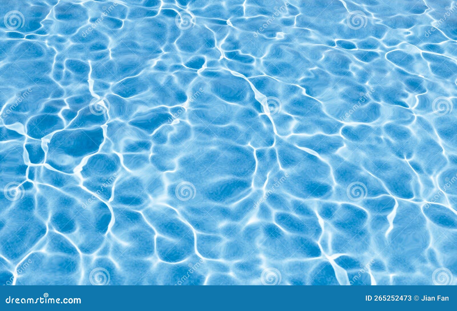 Water Surface with Caustic Phenomenon, 3d Rendering Stock Illustration ...