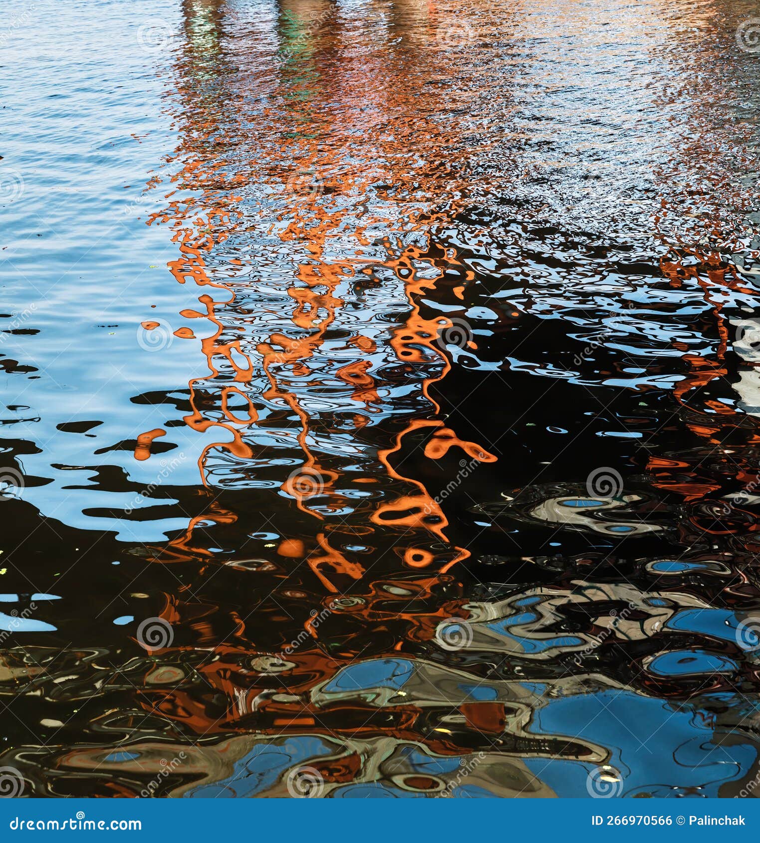 Water Surface with Colourful Reflections Stock Photo - Image of ...