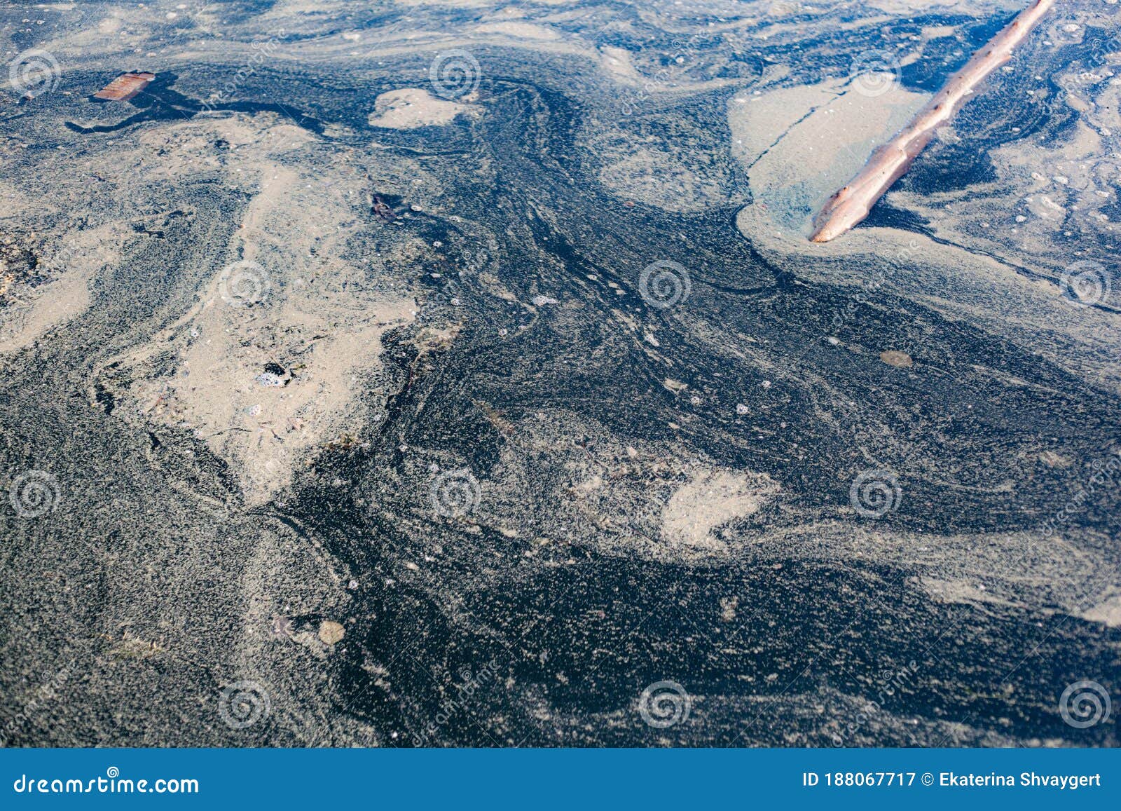 Water Surface Covered with Mud Stock Image - Image of ocean, messy ...