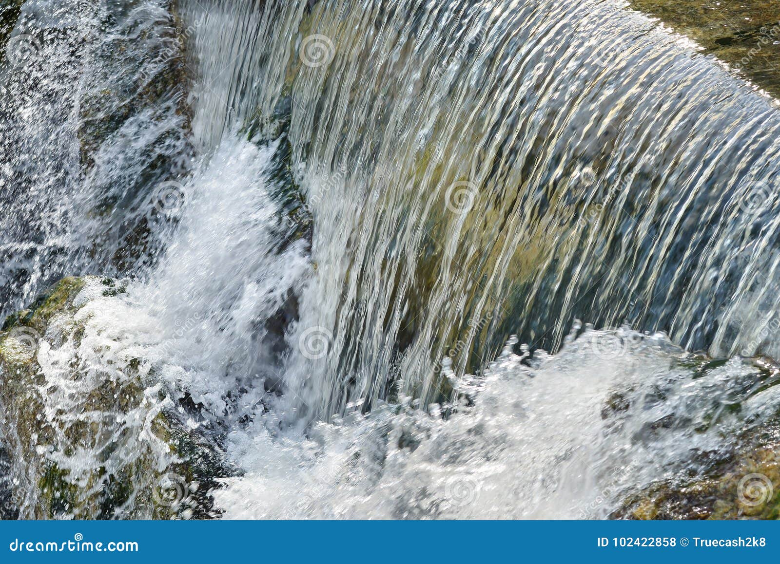 Water Surface Flow, Close Up of Waterfall Stock Photo - Image of ...