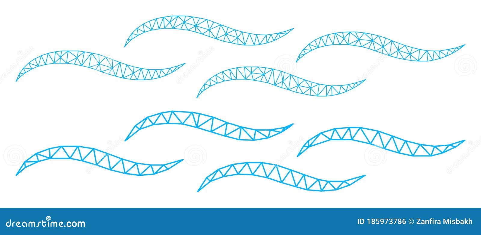 Water Surface Icon - Vector Polygonal Mesh Stock Vector - Illustration ...