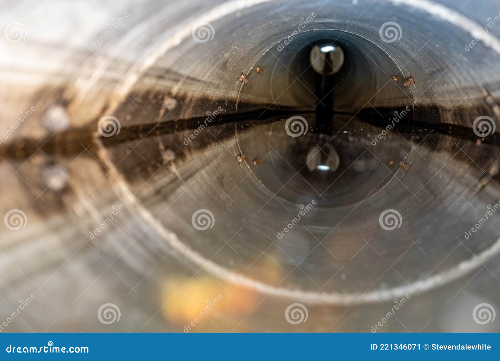 Water Surface Level View from Inside a Concrete Culvert Stock Image ...