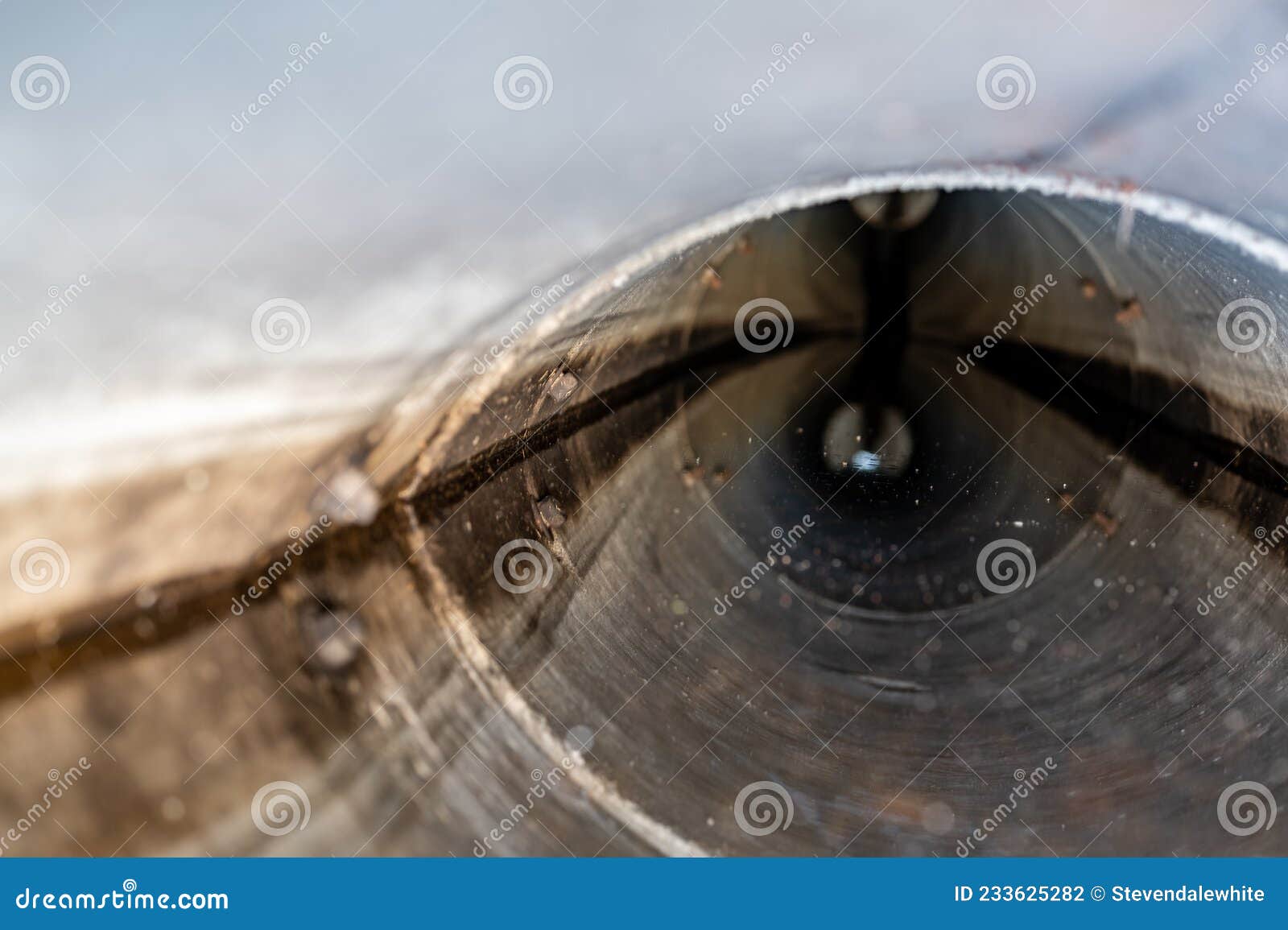 Water Surface Level View from Inside a Concrete Culvert Stock Photo ...