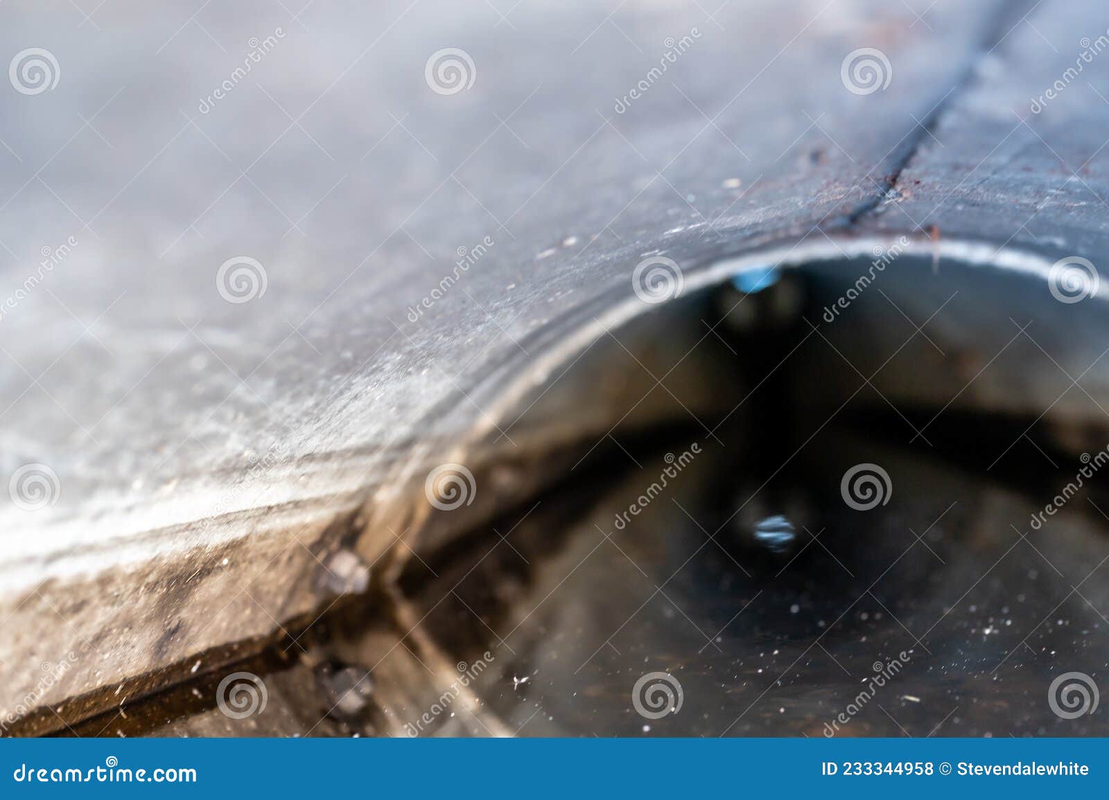 Water Surface Level View from Inside a Concrete Culvert Stock Photo ...