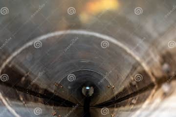 Water Surface Level View from Inside a Concrete Culvert Stock Photo ...