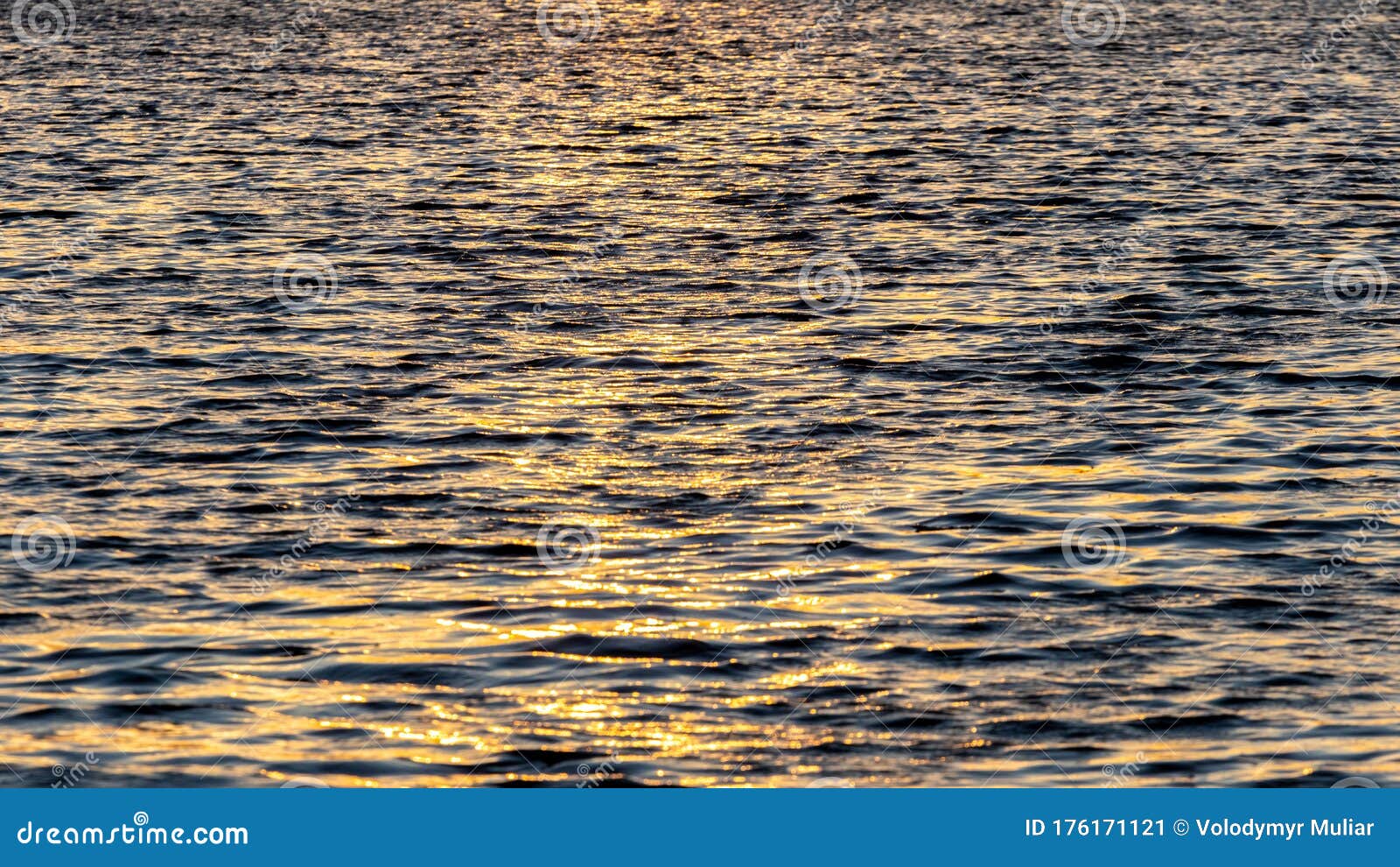 Water Surface with Light Waves during Sunset, Water Texture_ Stock ...