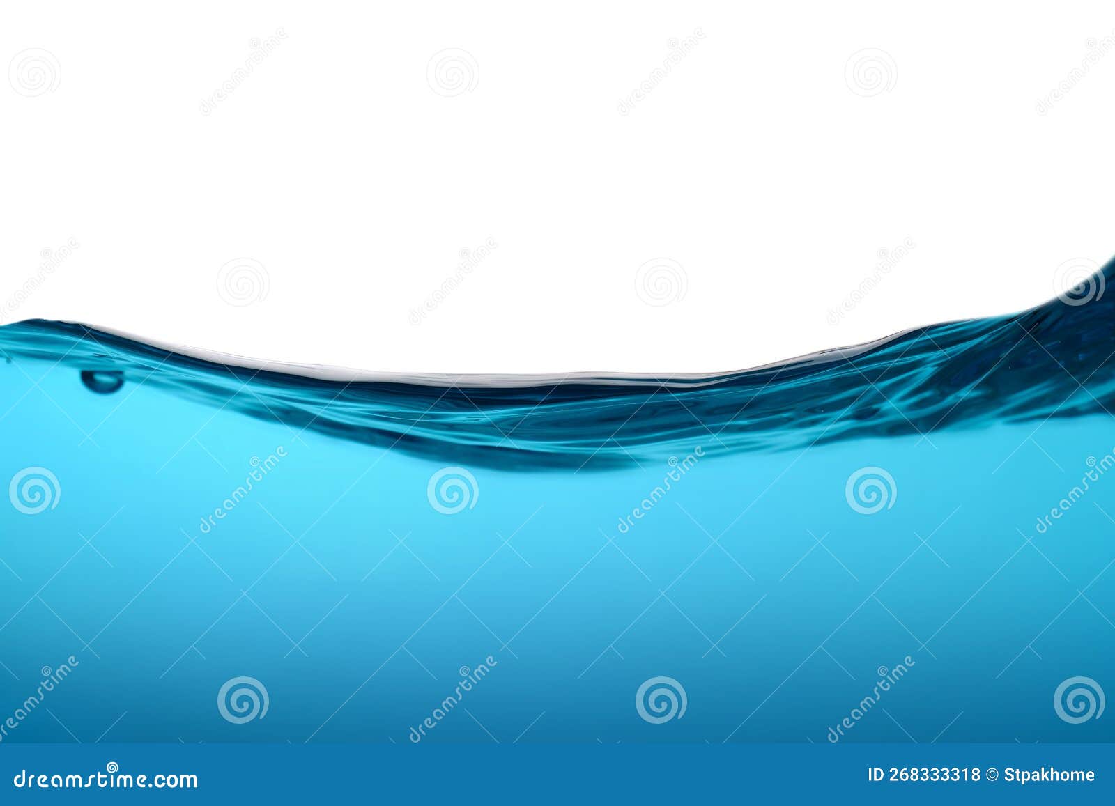 Water Surface Movement. White Background. Movement. Close-up View ...