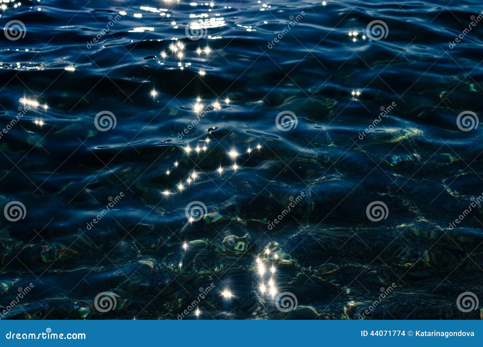 Water surface at night stock photo. Image of blue, marine - 44071774