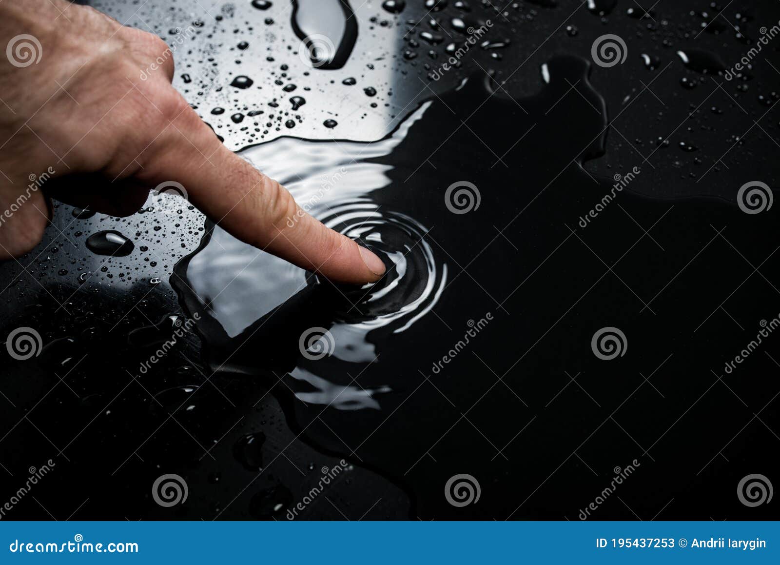 On The Surface Of The Puddle After Acidic Sulfur Rain Royalty-Free ...