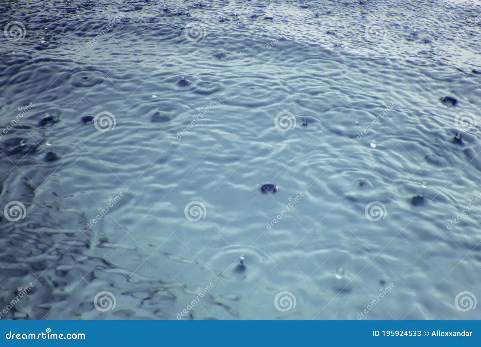 Water Surface with Raindrops, Swimming Pool Rain Stock Image - Image of ...