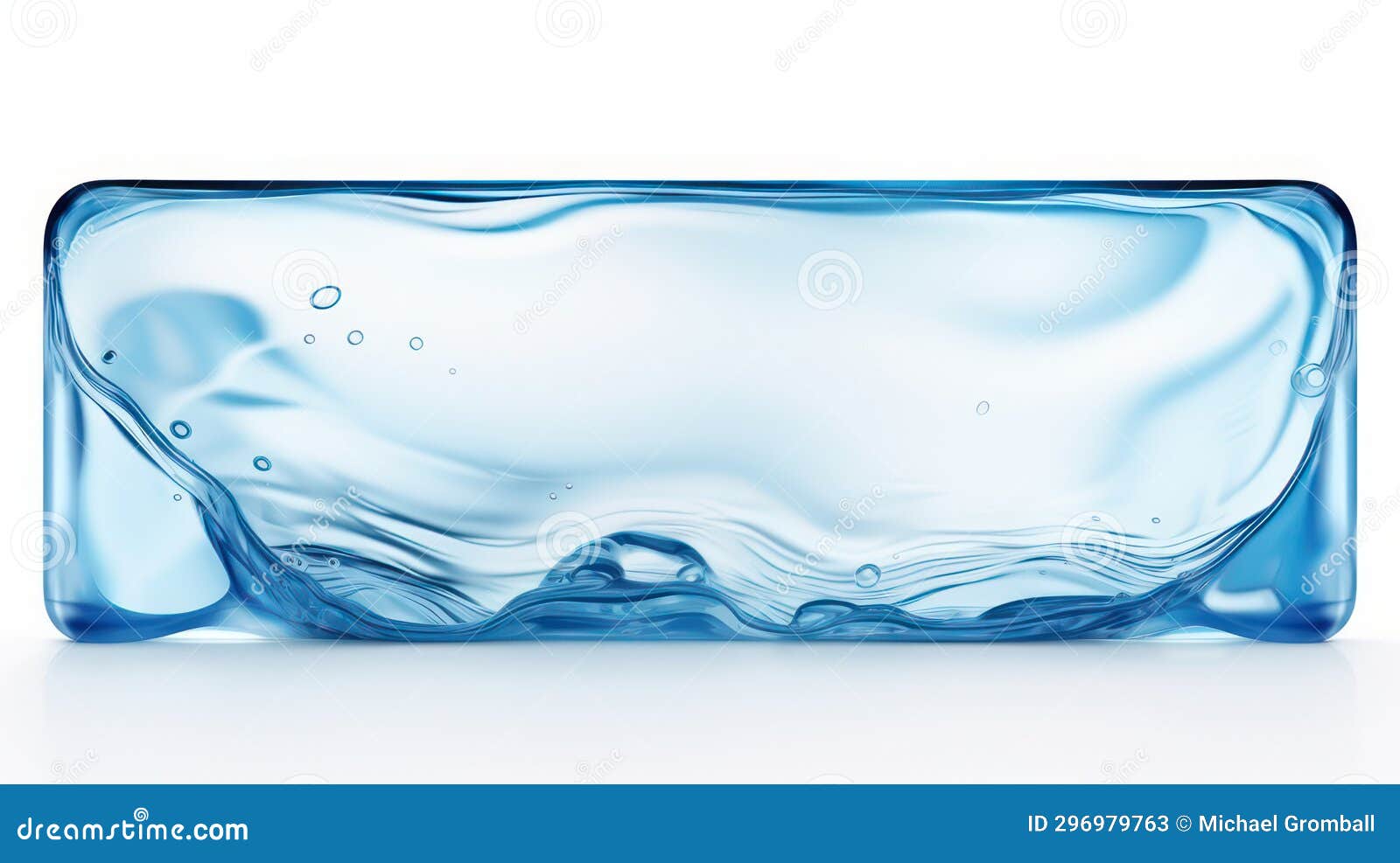 Water Surface in Rectangle Form Isolated on White Created with ...