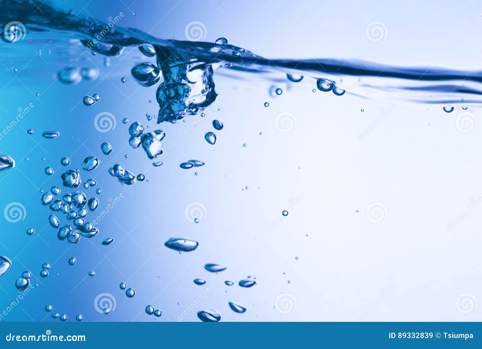Water Surface with Ripple and Bubble Stock Image - Image of macro ...