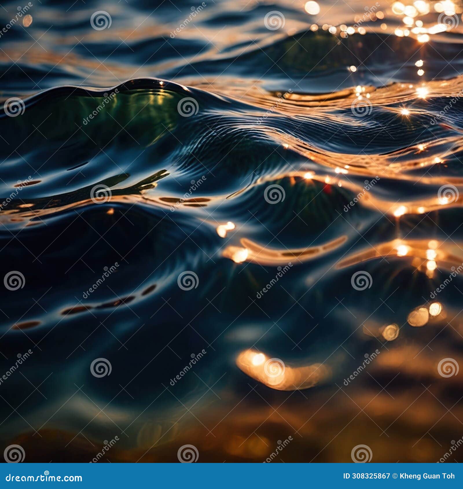 Water Surface Ripple, Liquid Wave Effect on Fresh Outdoor Water Stock ...