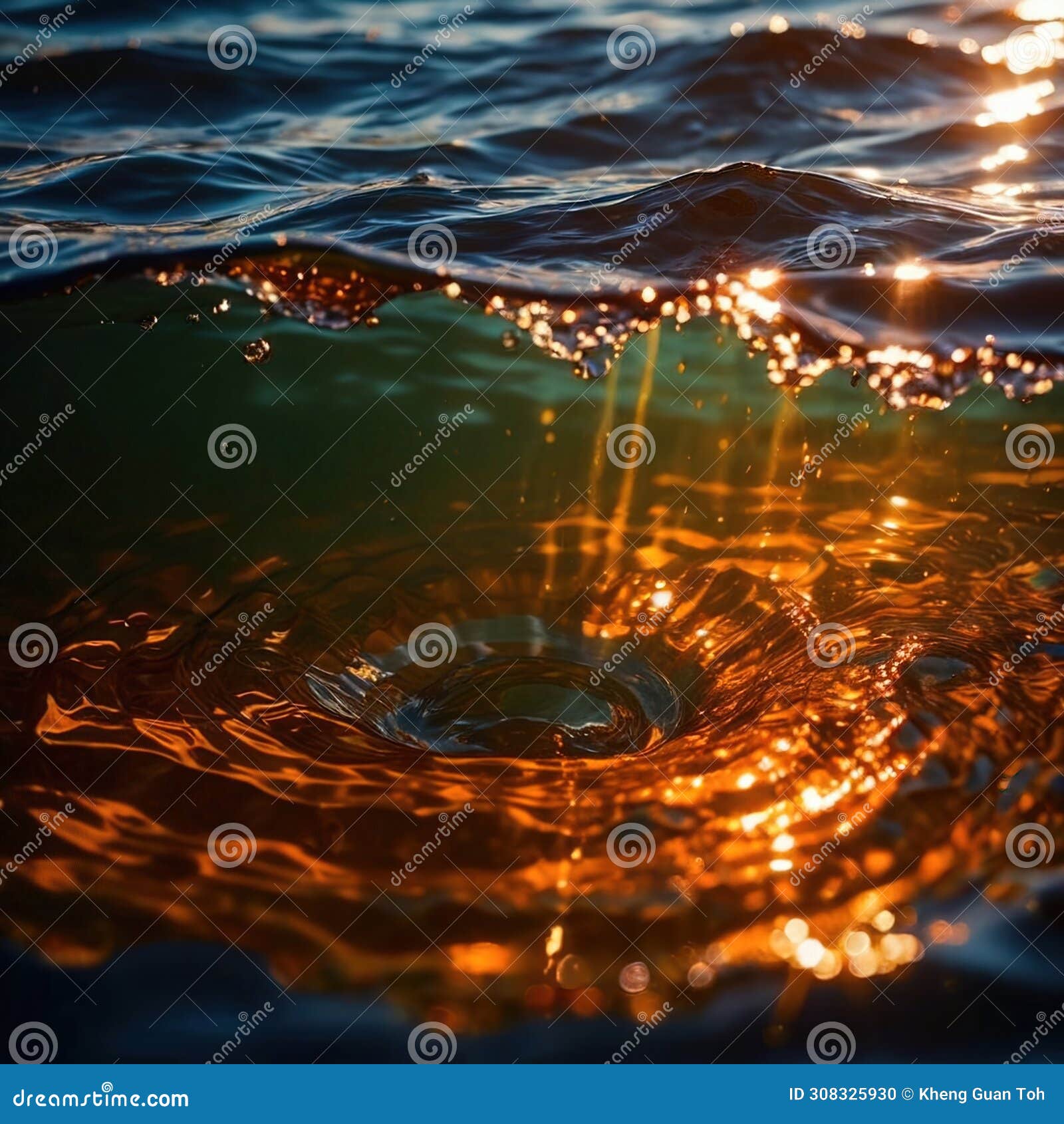 Water Surface Ripple, Liquid Wave Effect on Fresh Outdoor Water Stock ...