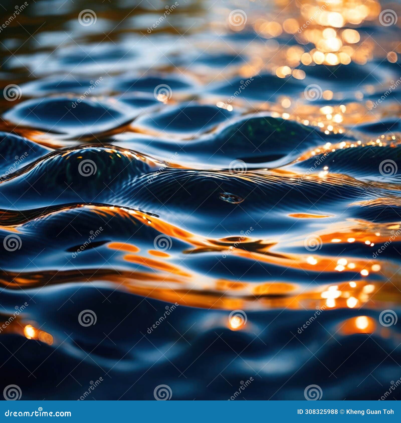 Water Surface Ripple, Liquid Wave Effect on Fresh Outdoor Water Stock ...