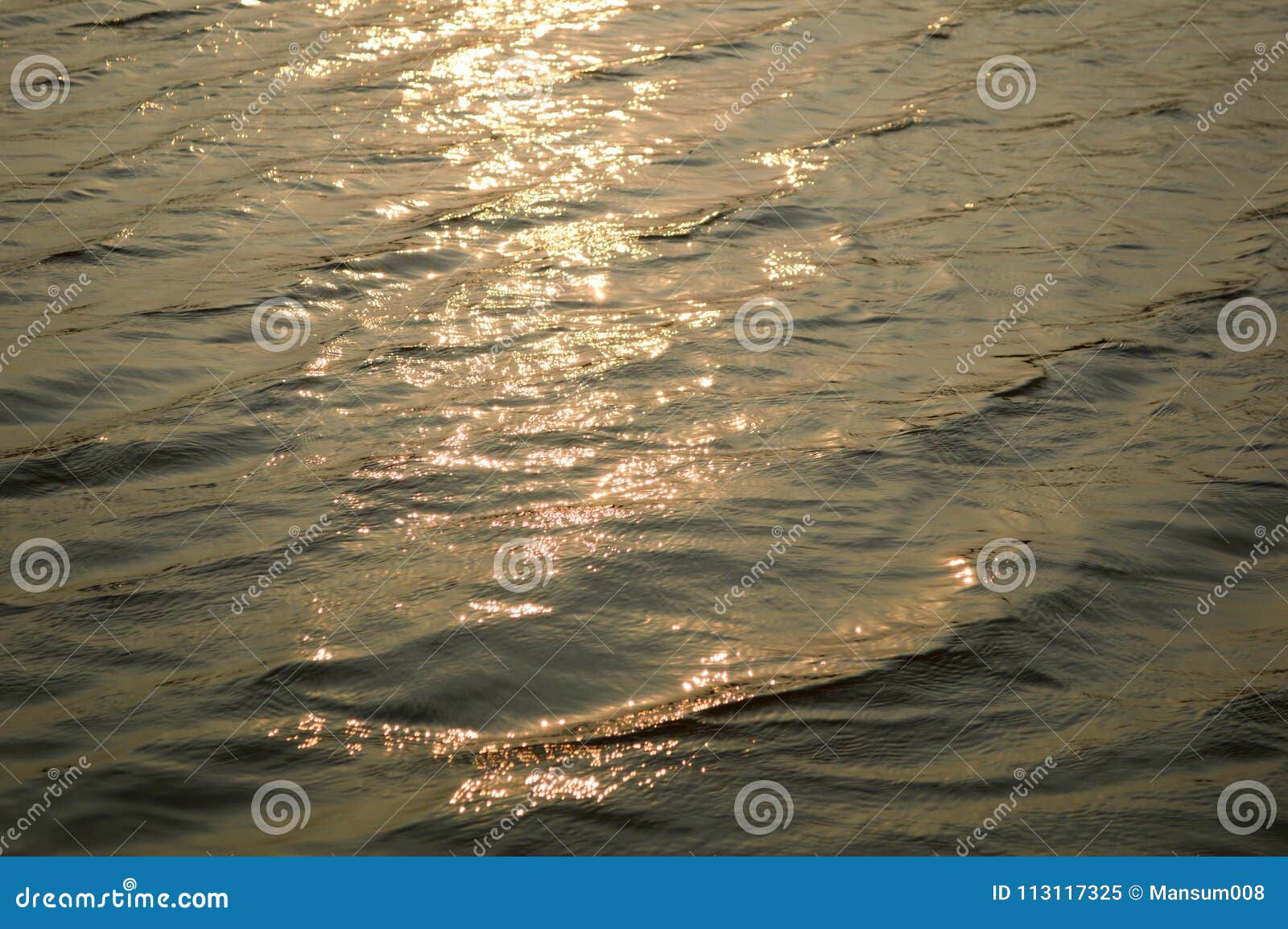 Water Surface with Ripples and Reflection of Landscape Stock Image ...