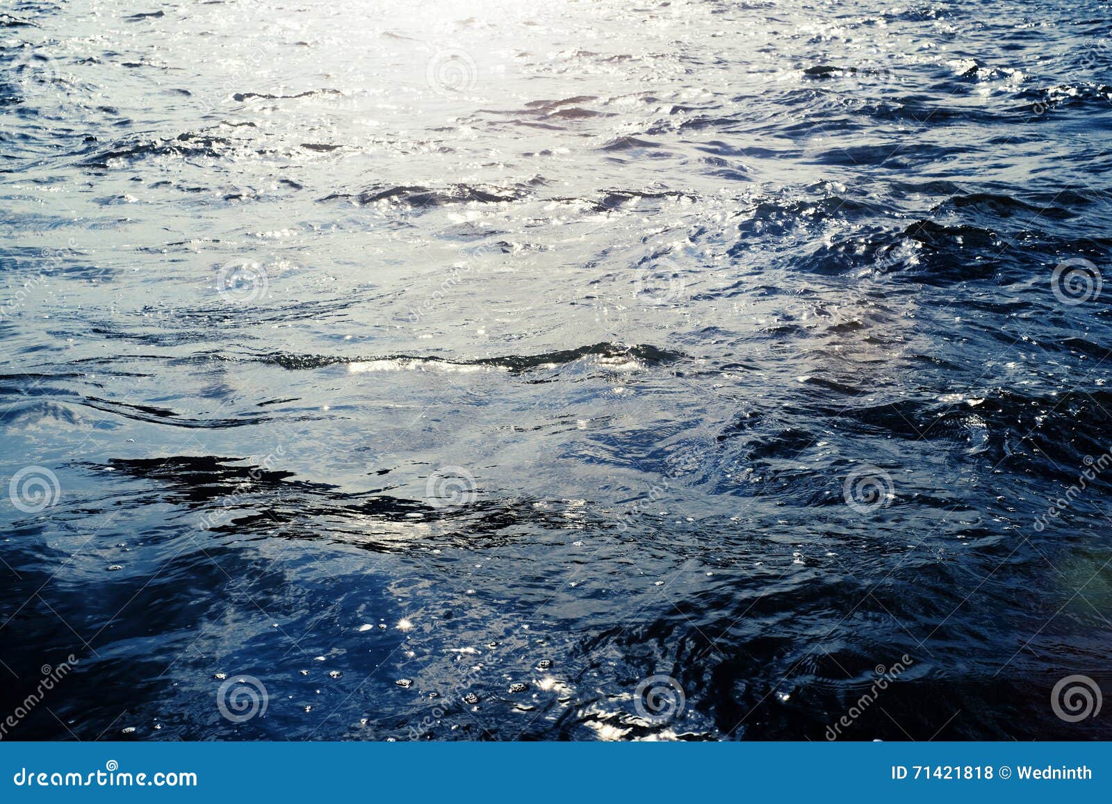 Water Surface with Ripples and Sunlight Reflections Stock Photo - Image ...