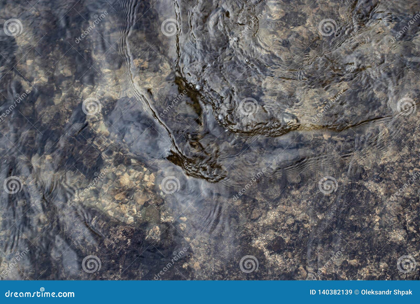 Water Surface with Ripples. Windy Weather Stock Image - Image of deep ...