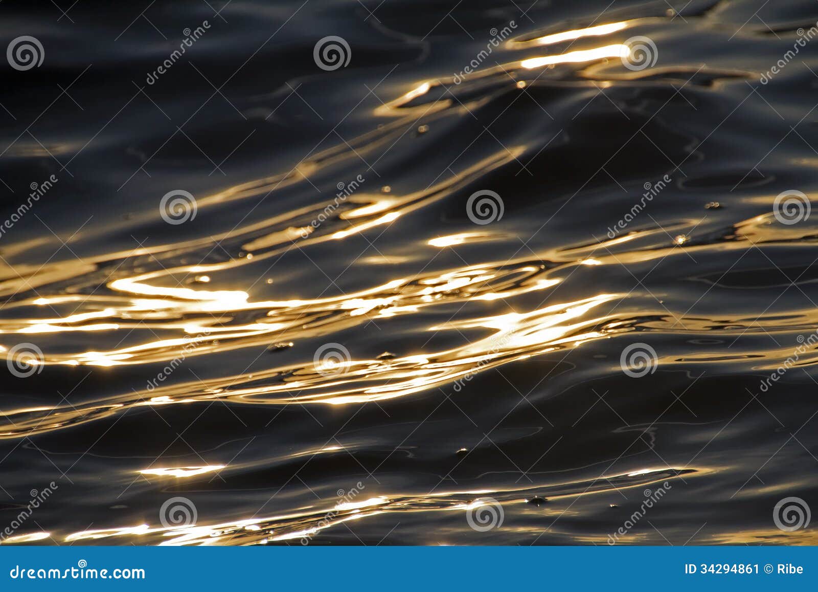 Sunset Reflecting From Waves Stock Image - Image of pattern, light ...