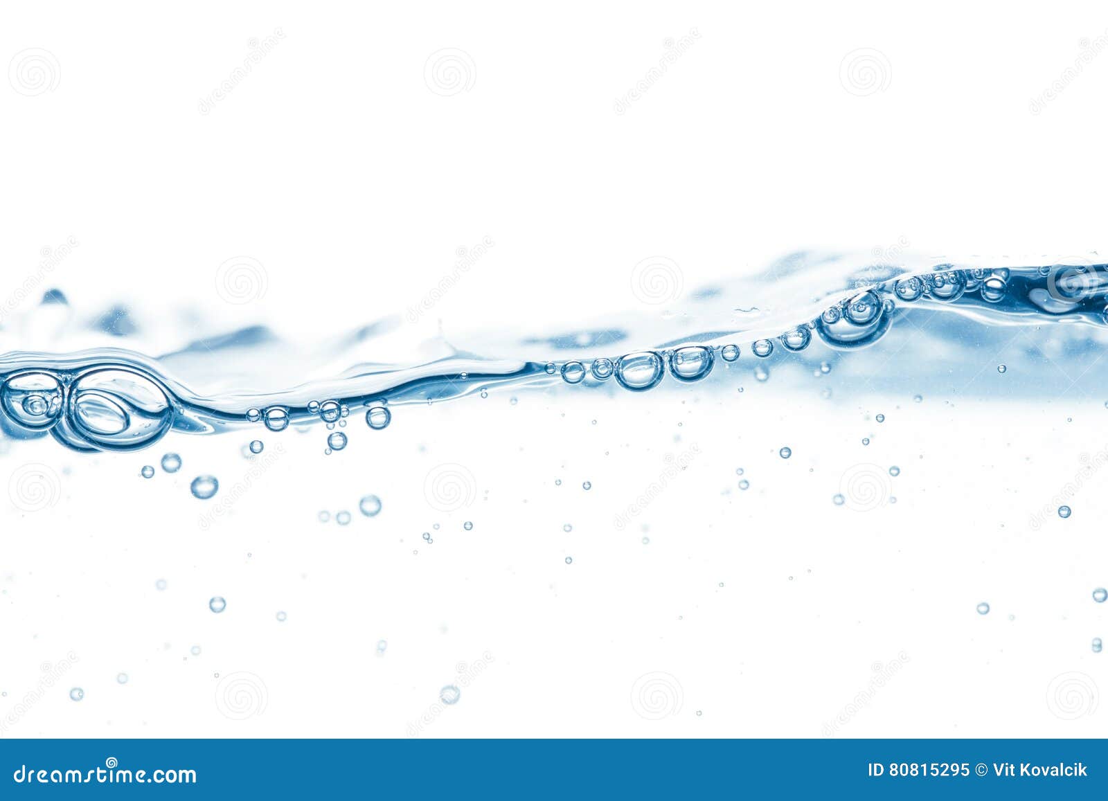 Water Surface with Single Wave and a Few Bubbles Stock Image - Image of ...