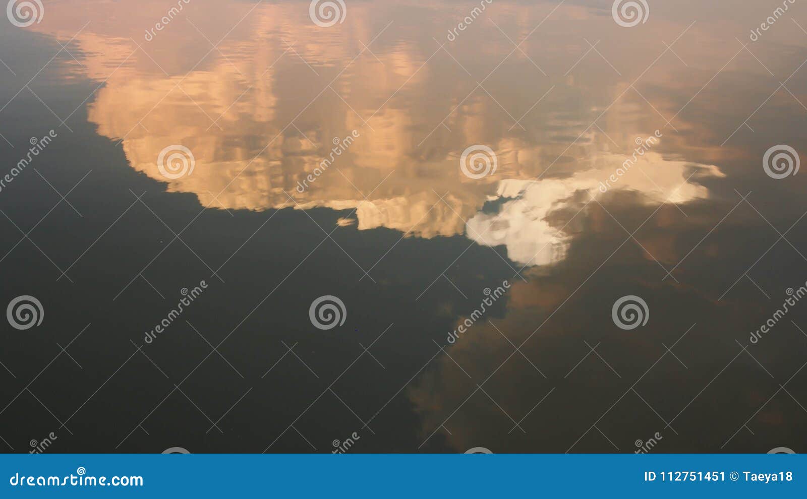 Sunset Sky Reflect on Water Surface Stock Image - Image of texture ...