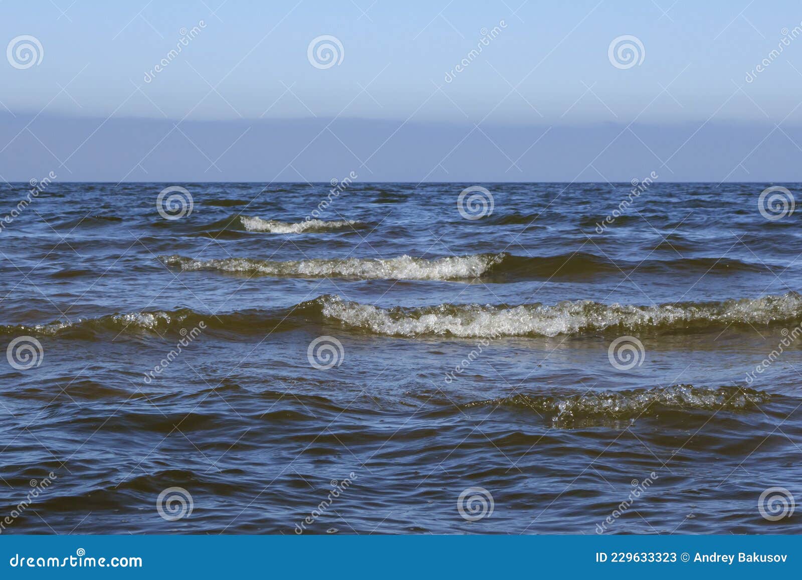 Water Surface with Small Shallow Waves. Beautiful Seascape Stock Image ...