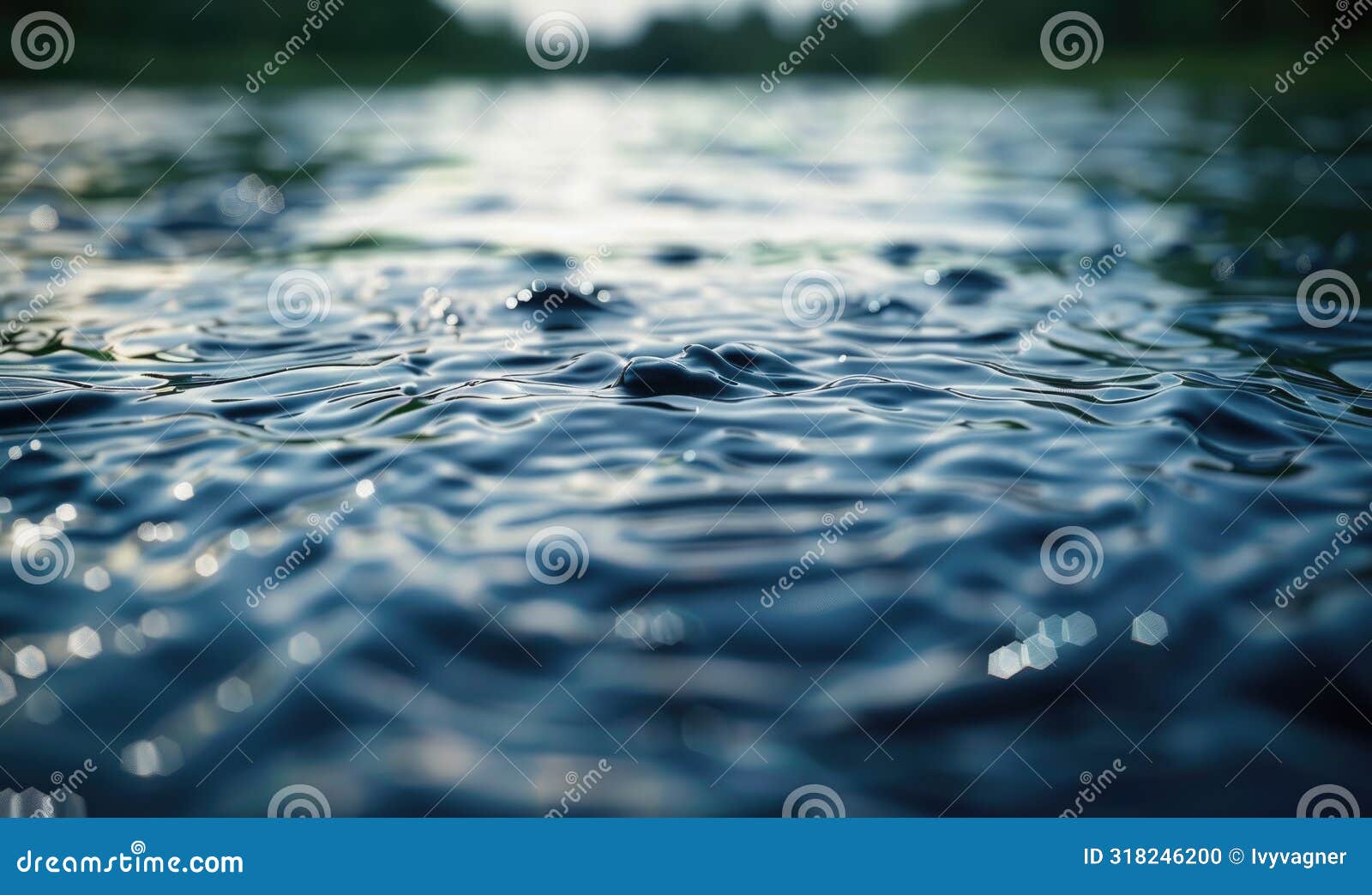 Water Surface with Splashes, Small Waves, Ripples and Rain Drops ...